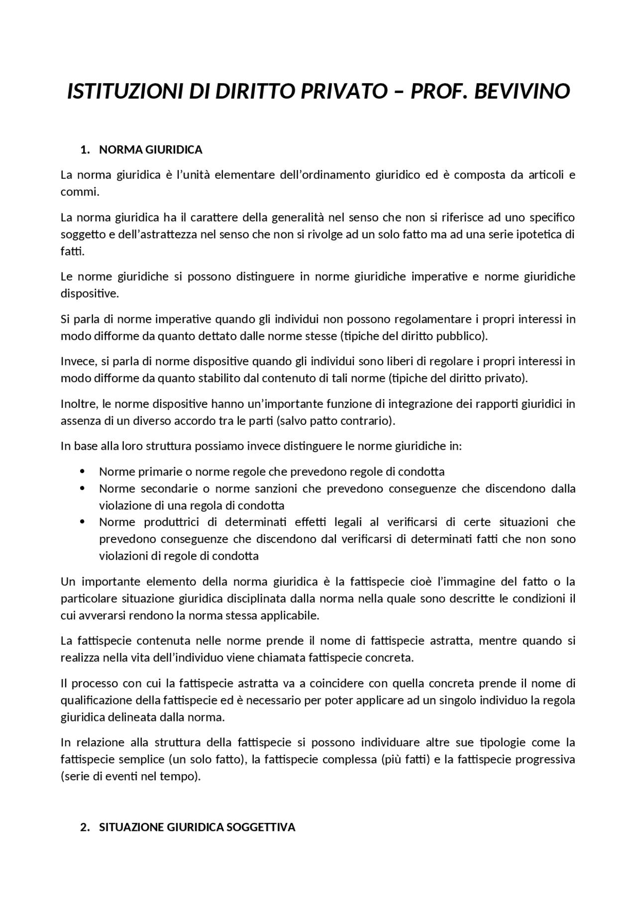 Domande e risposte di Istituzioni di Diritto Privato - Docsity