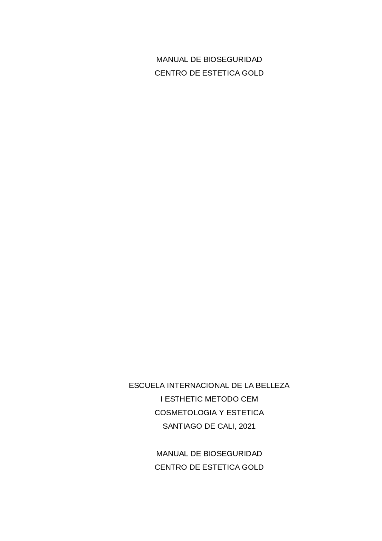 Manual De Bioseguridad Apuntes De Biología Docsity
