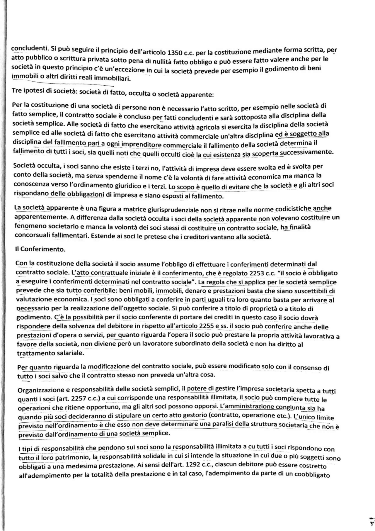 Appunti Sui Tipi Di Società Docsity