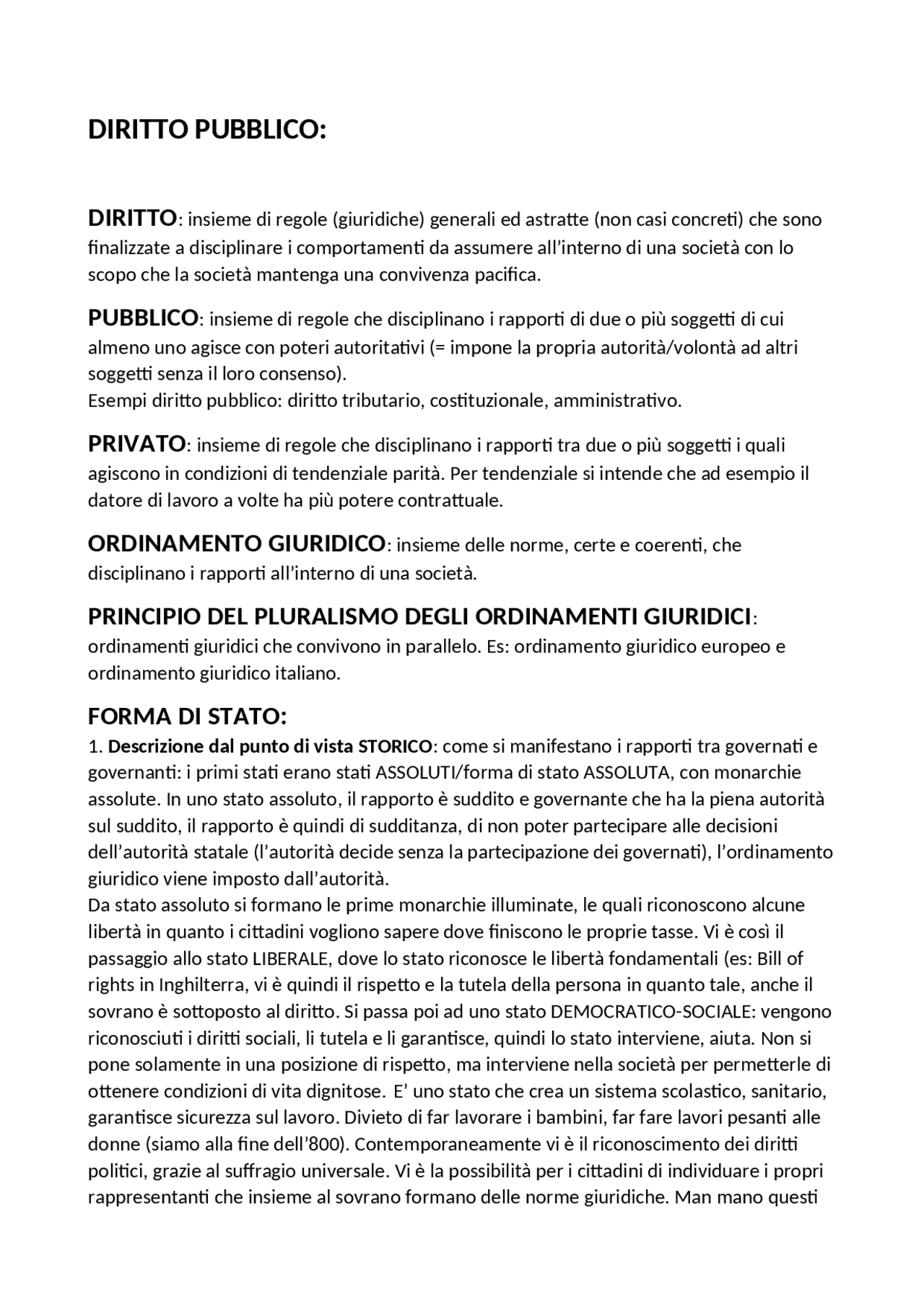 Primo Parziale Diritto Pubblico Docsity