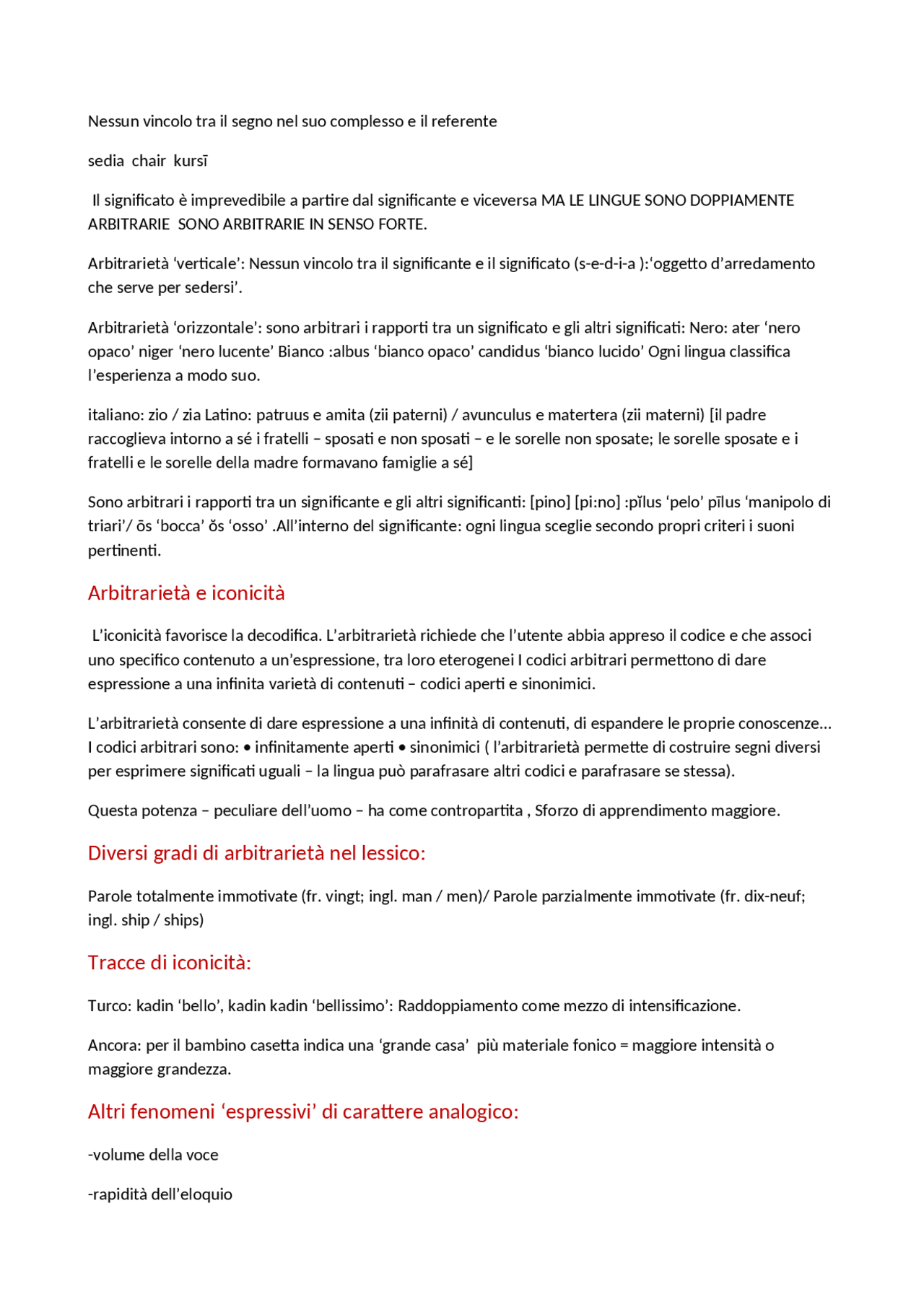 Glottologia E Linguistica Generale Docsity