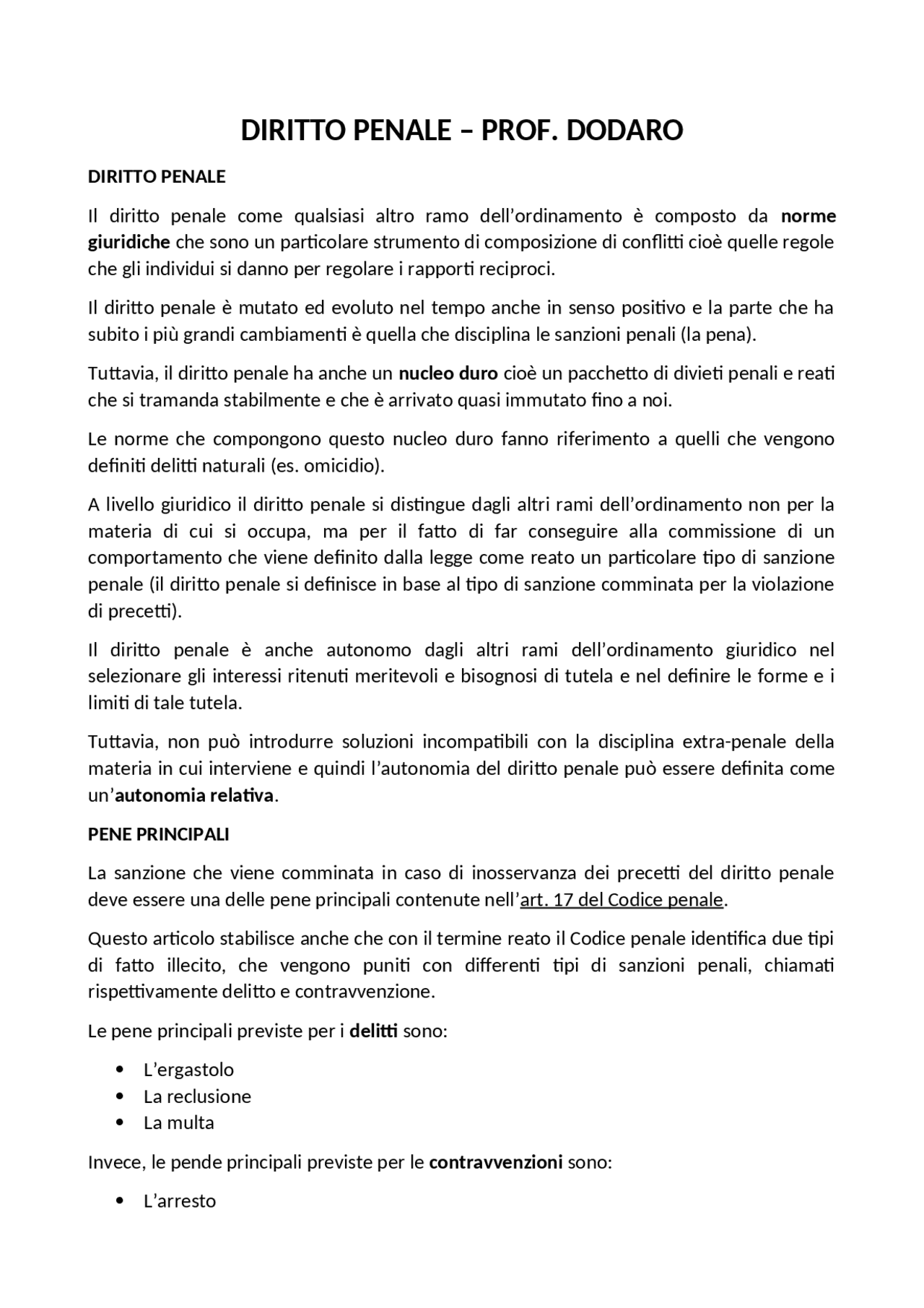 Appunti Di Diritto Penale Appunti Di Diritto Penale Docsity