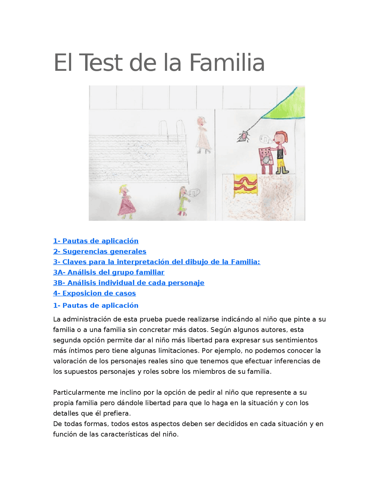 El Test de la Familia - Docsity