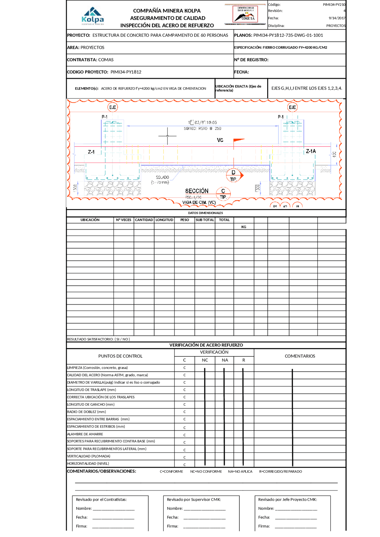 Formatos de control de calidad - Docsity