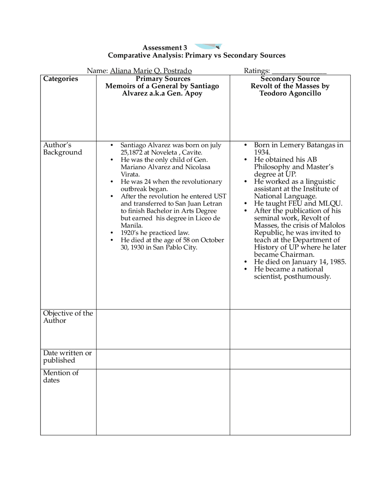 A Activity For The Subject Docsity