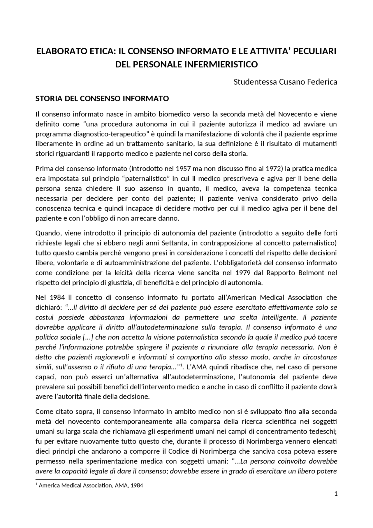 Il Consenso Informato Docsity