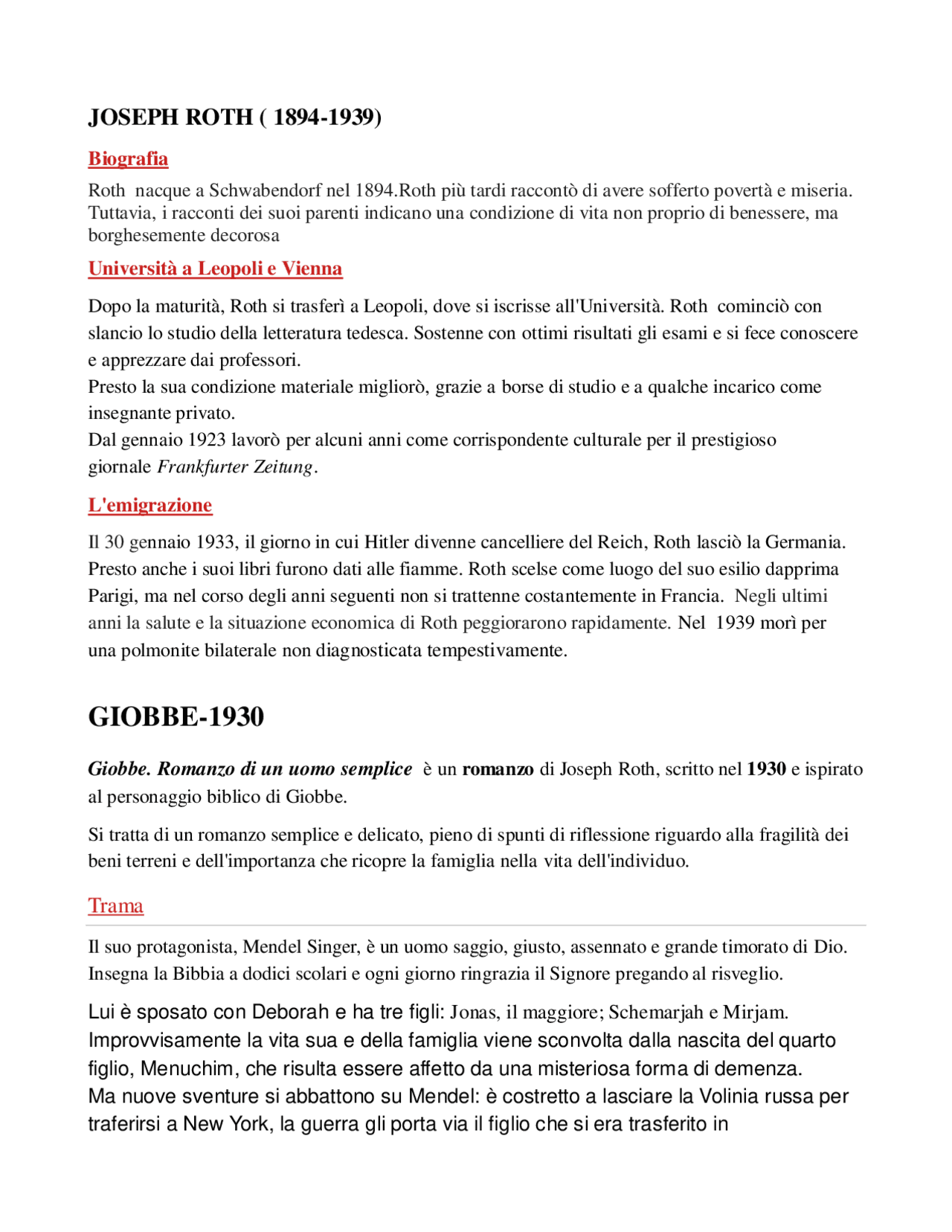 Riassunto Del Libro A Scelta Per Letteratura Tedesca 2 Docsity
