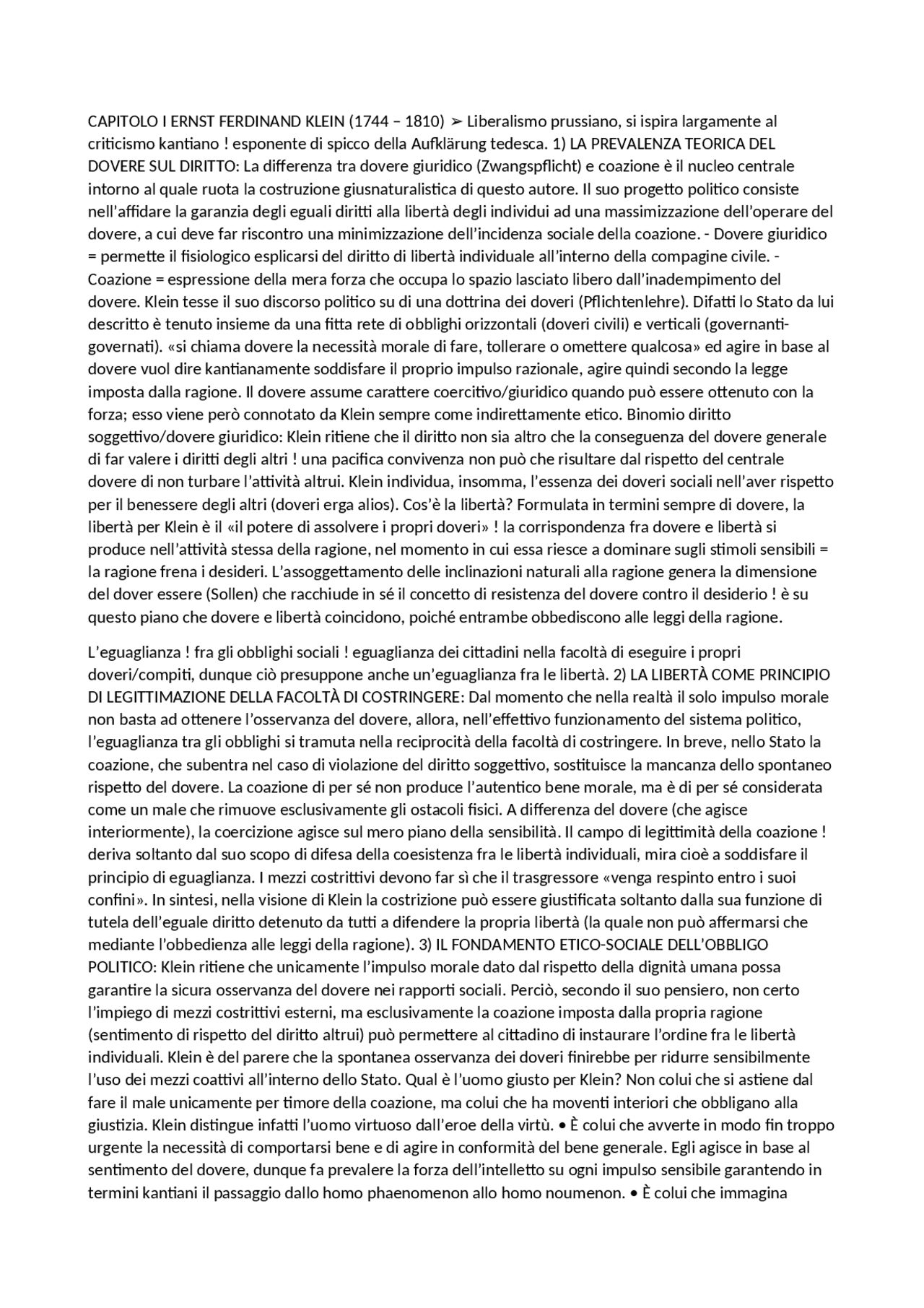 Appunti Klein Parte 1 Docsity