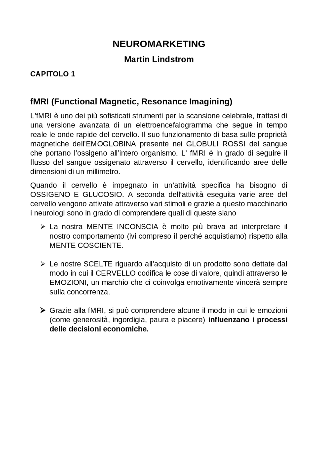 Neuromarketing Martin Lindstrom Riassunto Docsity