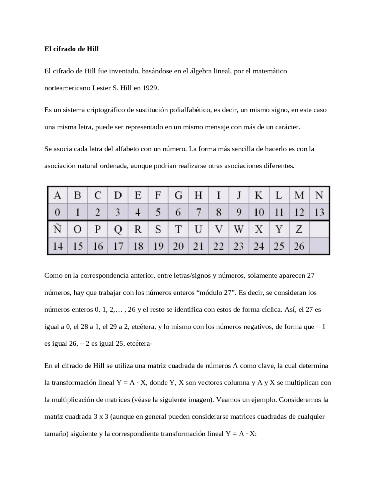 Cifrado de Hill Explicación Con 27 | Guías, Proyectos, Investigaciones ...