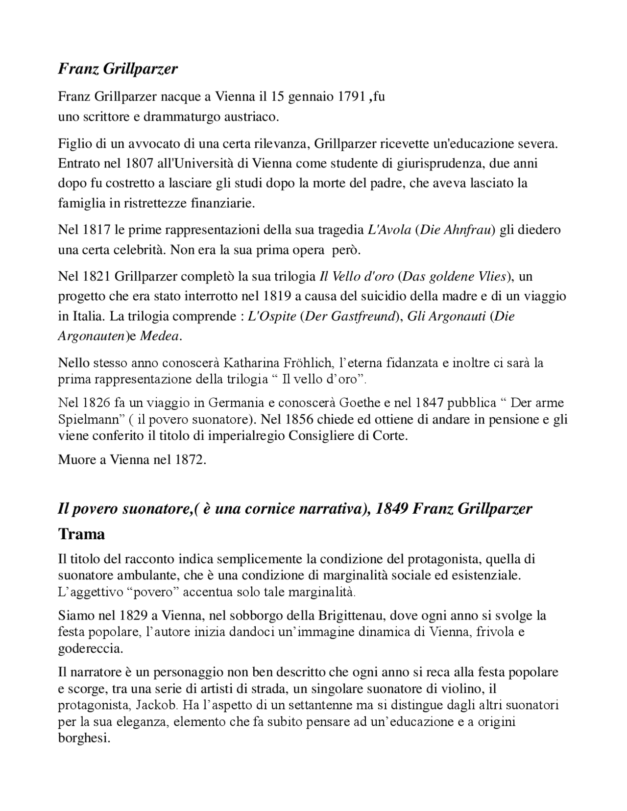 Riassunto Del Libro A Scelta Per Letteratura Tedesca 2 Docsity