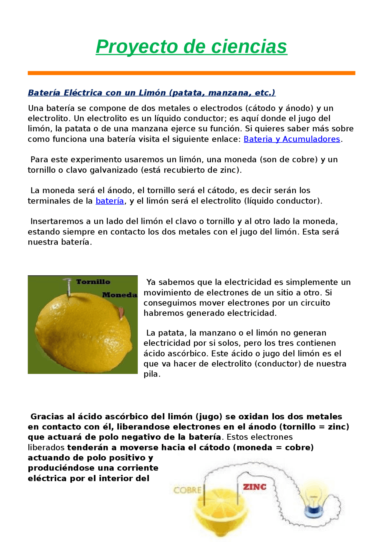 Proyecto de ciencias - faciles y rapidos - Docsity