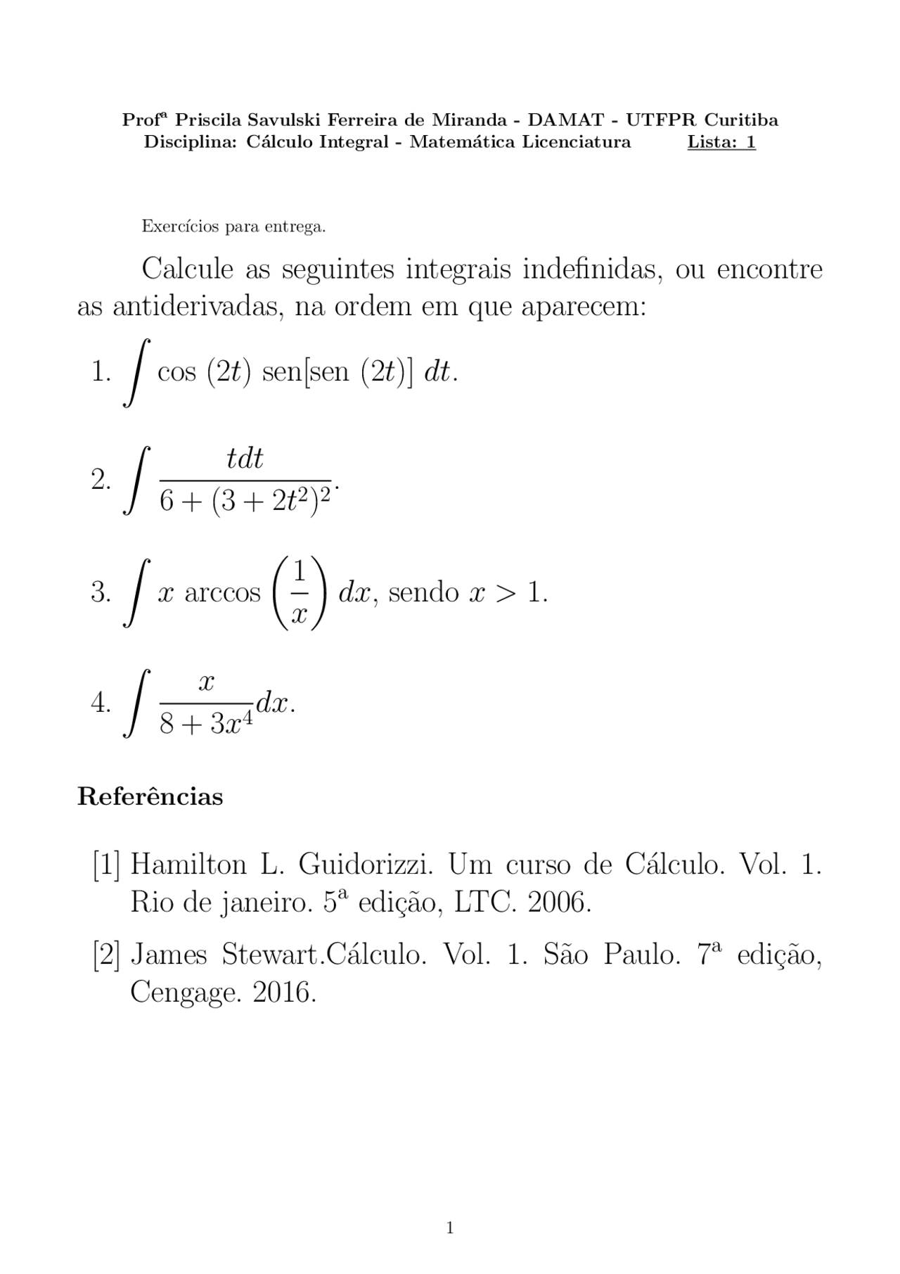 Calculo Integral e Matemática Discreta - Docsity