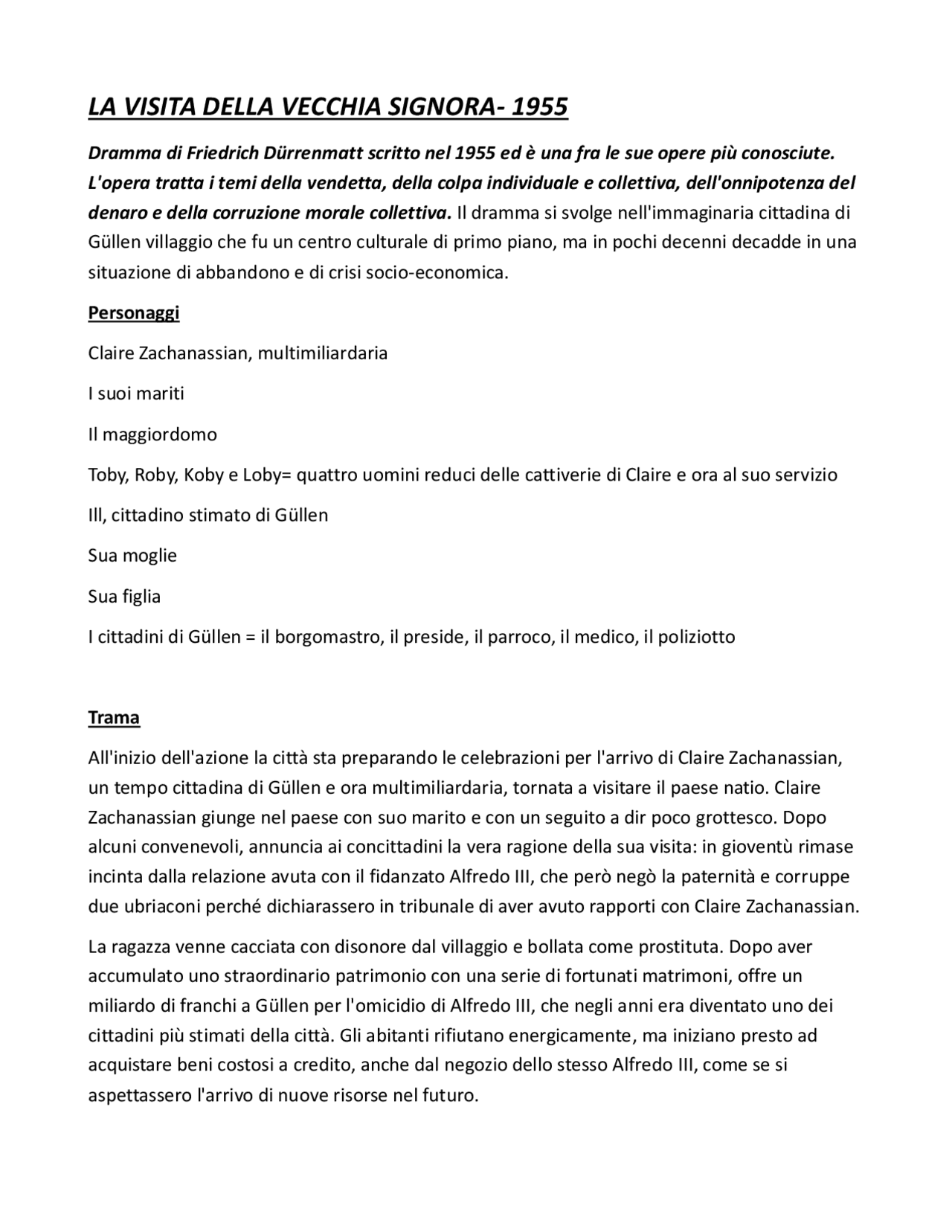 Riassunto Del Libro A Scelta Per Letteratura Tedesca 3 Docsity