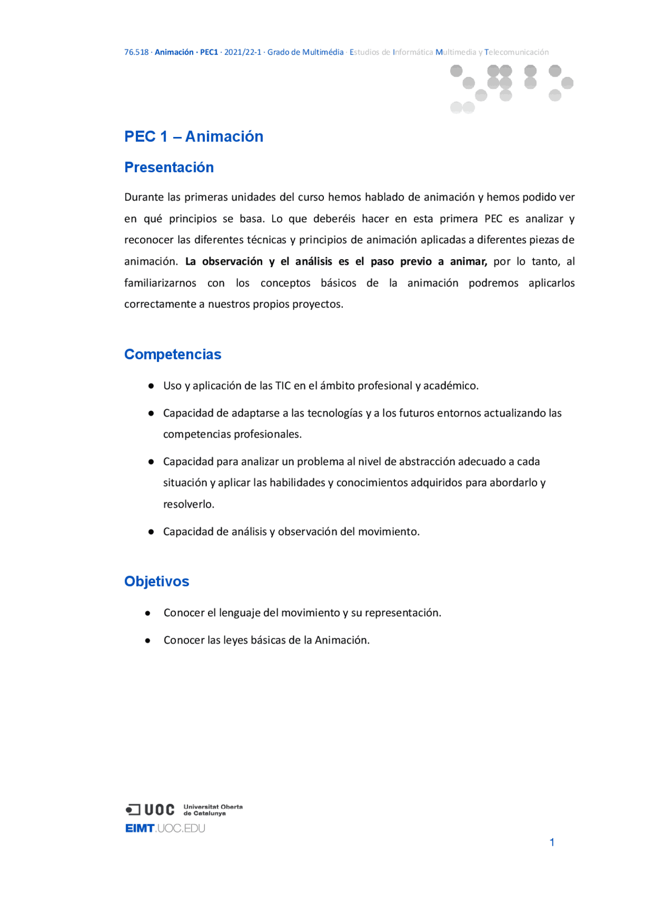 PEC1 - EJERCICIO 1 - SEMESTRE 1 - Docsity