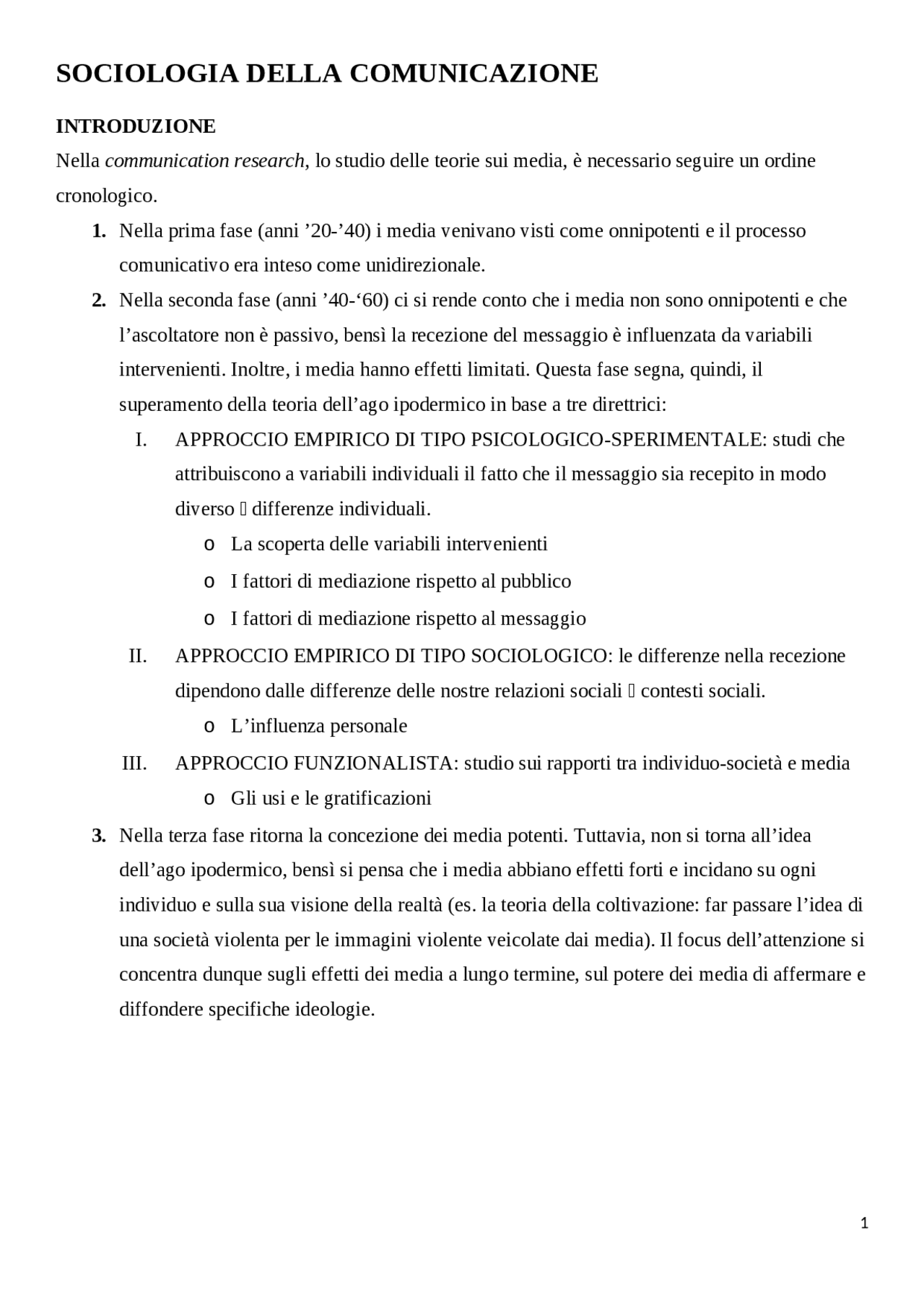 Sociologia Della Comunicazione Riassunto Libro Rosso Docsity