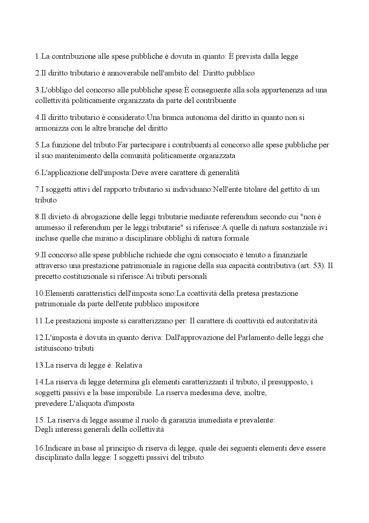 Diritto Tributario Unimercatorum Docsity