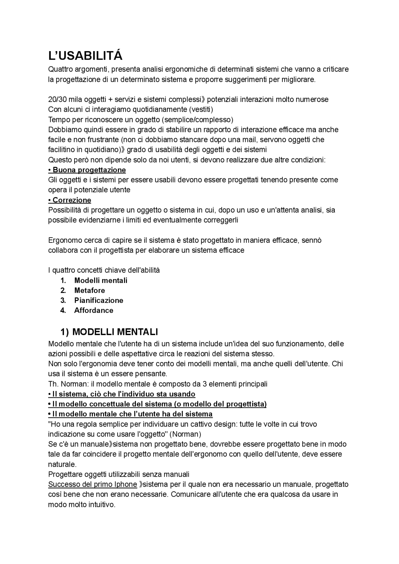 Psicologia Cognitiva Ed Ergonomia Lusabilità Docsity