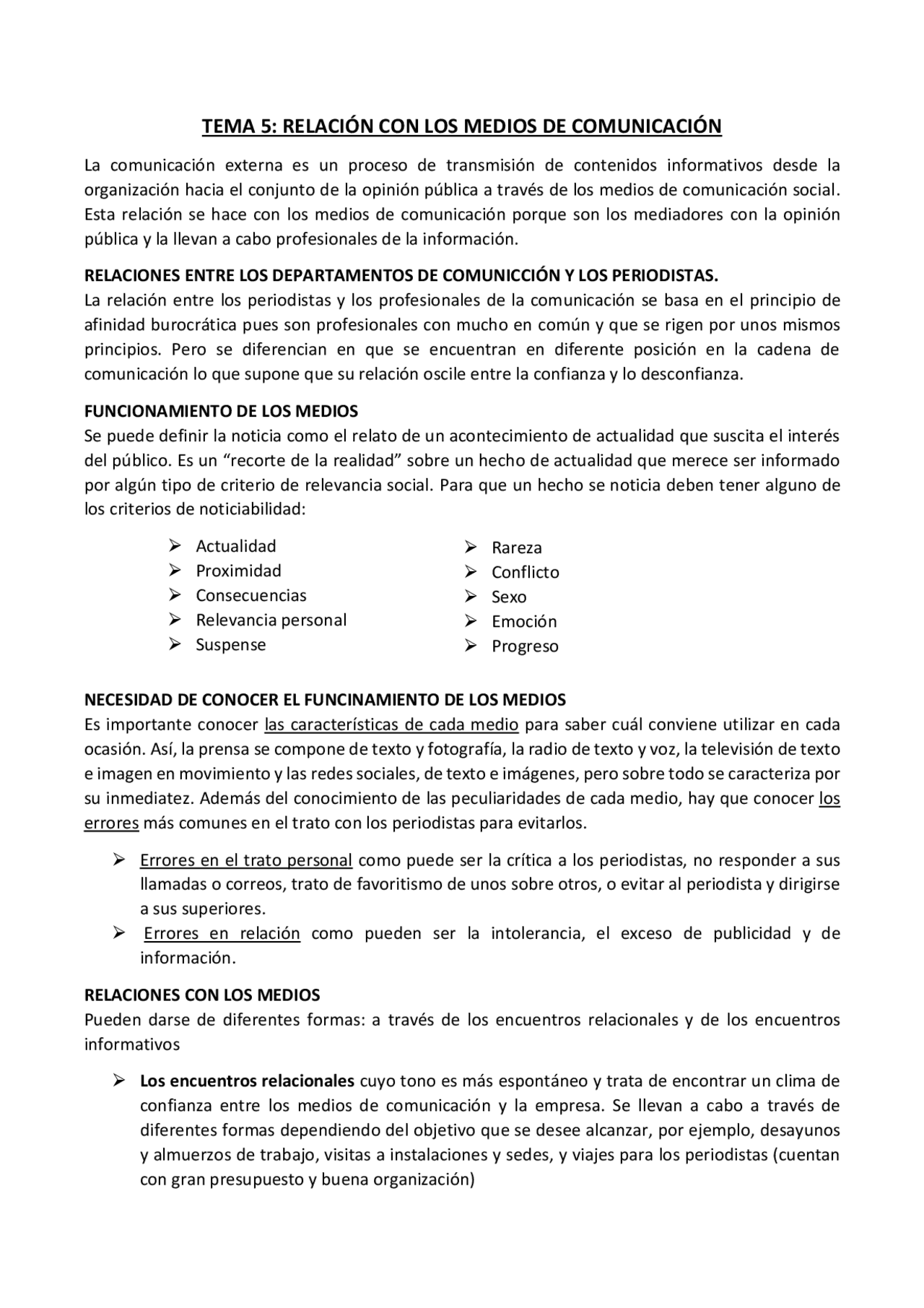 Resumen Tema 5 Gestión De La Comunicación Resúmenes De Comunicación