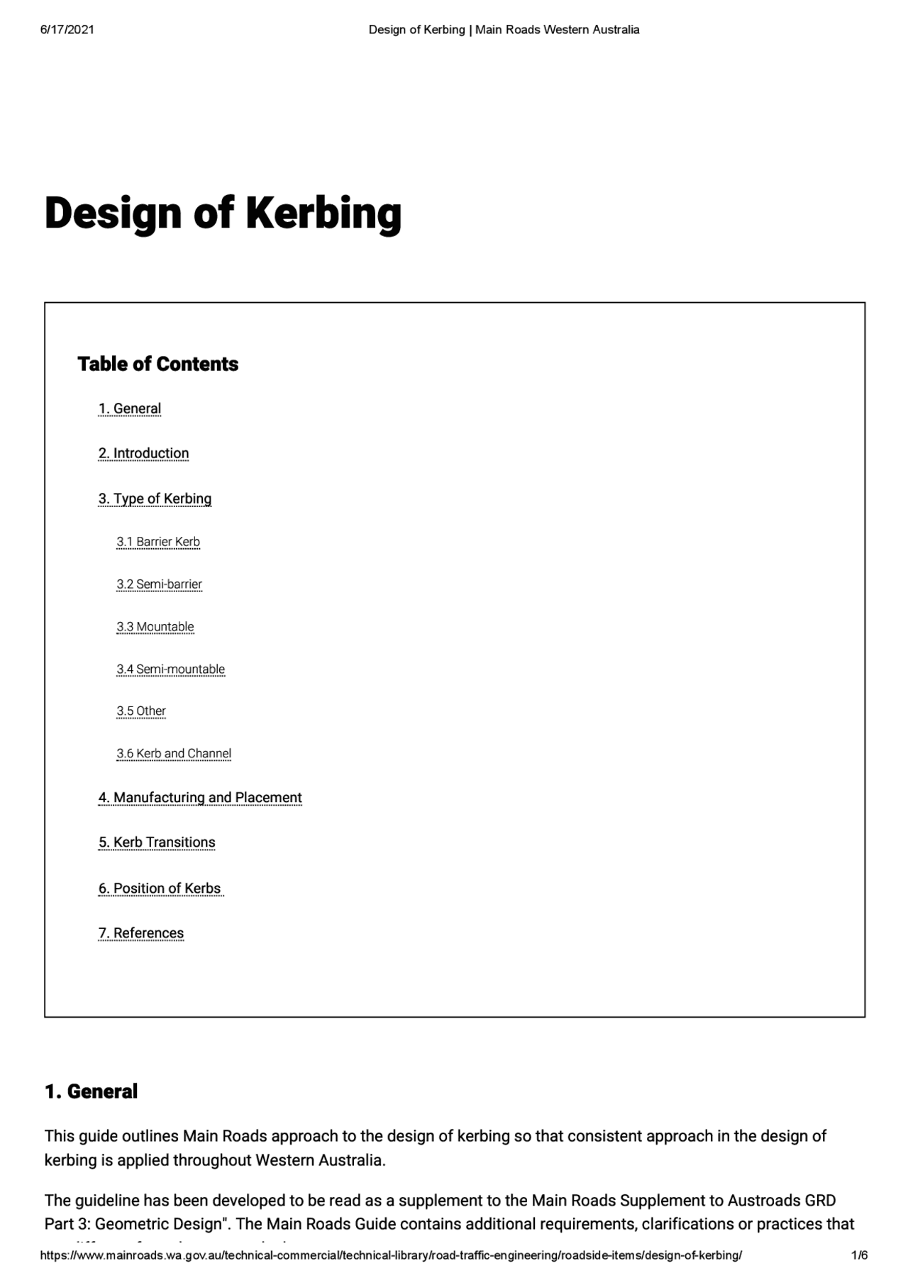 Kerb Stone Design Parameters Docsity