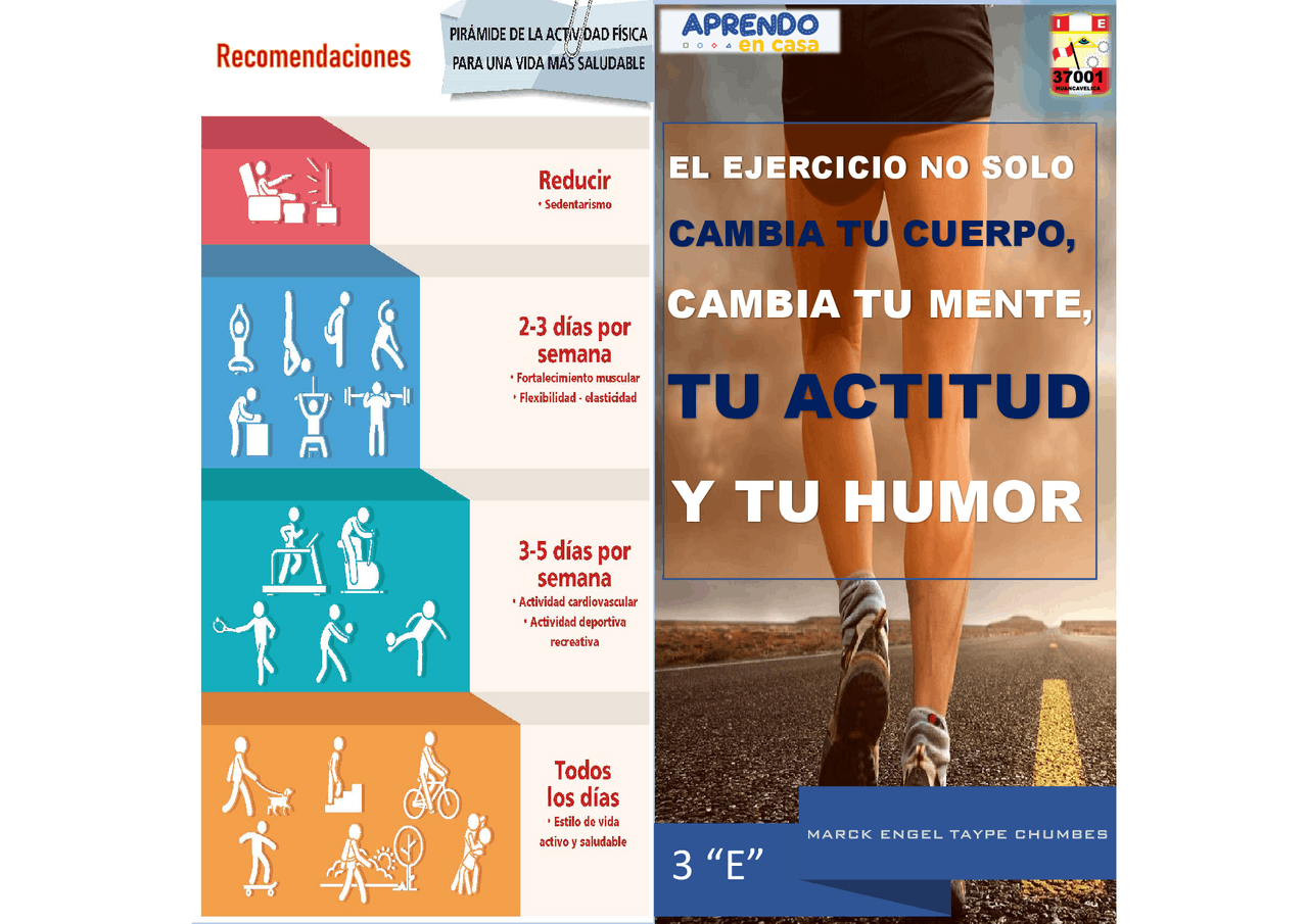 Diptico sobre los ejercicios | Diapositivas de Diseño | Docsity