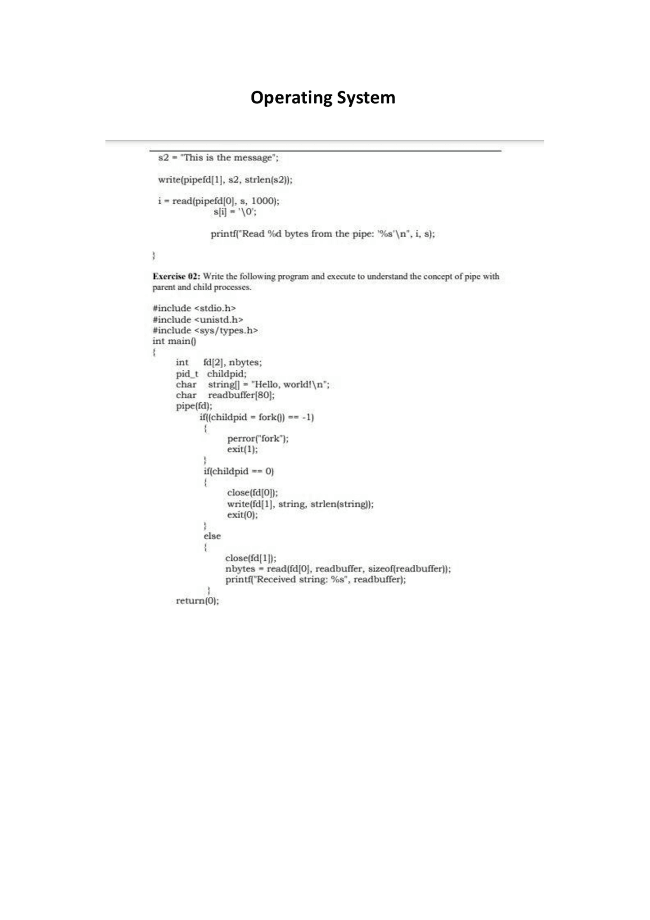 Operating And Control Process Docsity