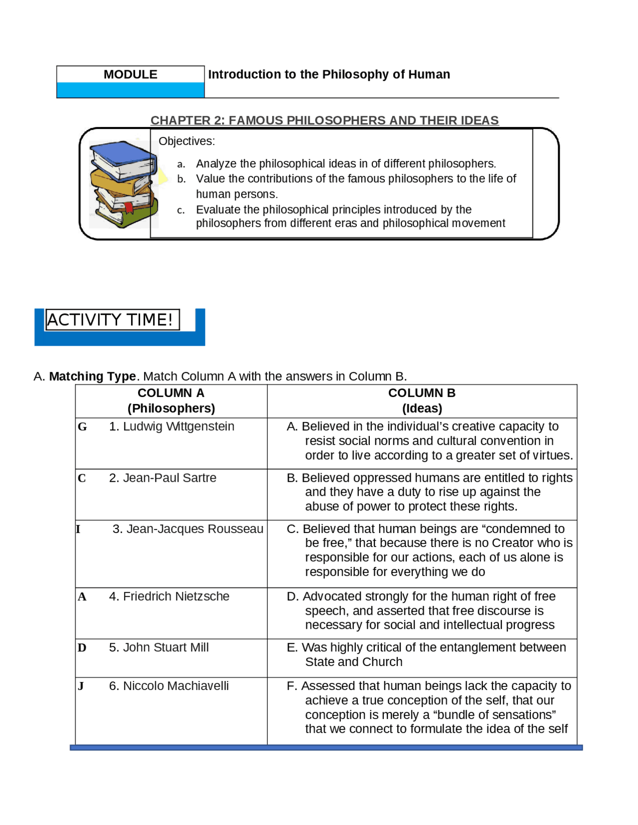 Introduction To Philosophy Of The Human Person Assignments Philosophy