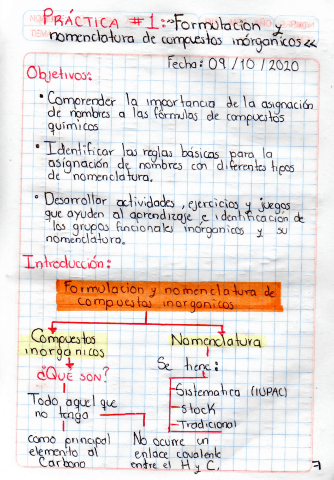 Bitacora de p. 1 laboratorio quimica inorganica - Docsity