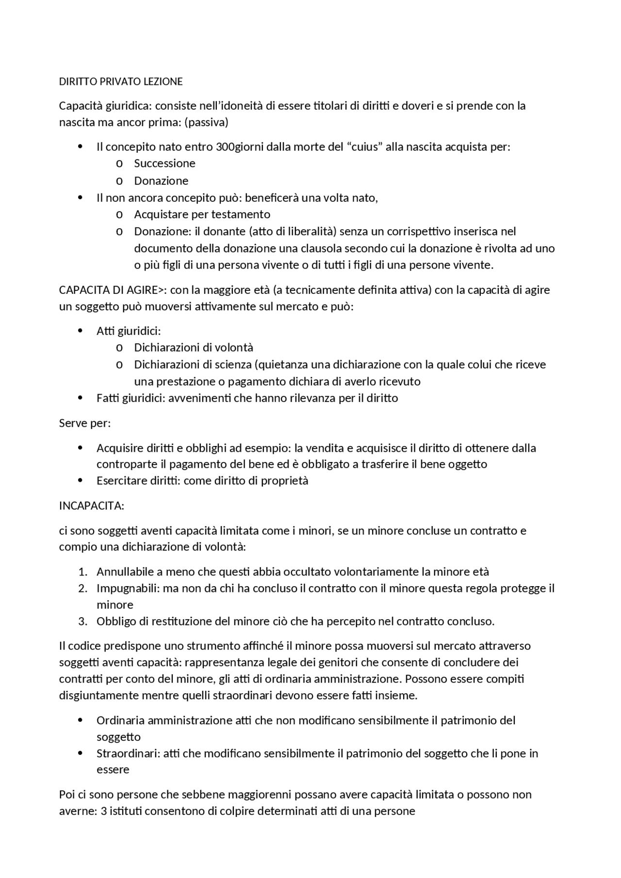 Appunti Diritto Privato Docsity
