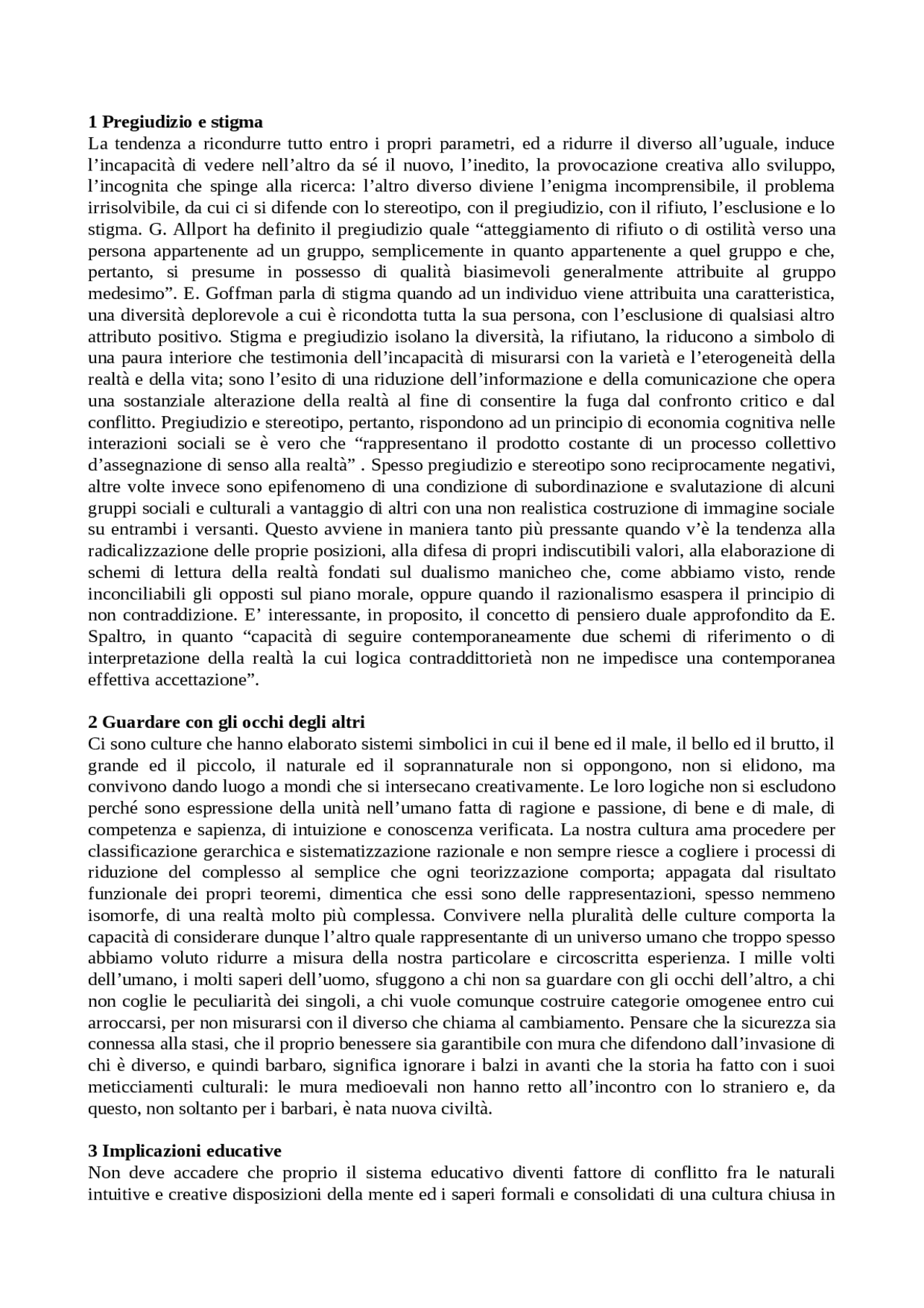 Implicazioni Educative Docsity
