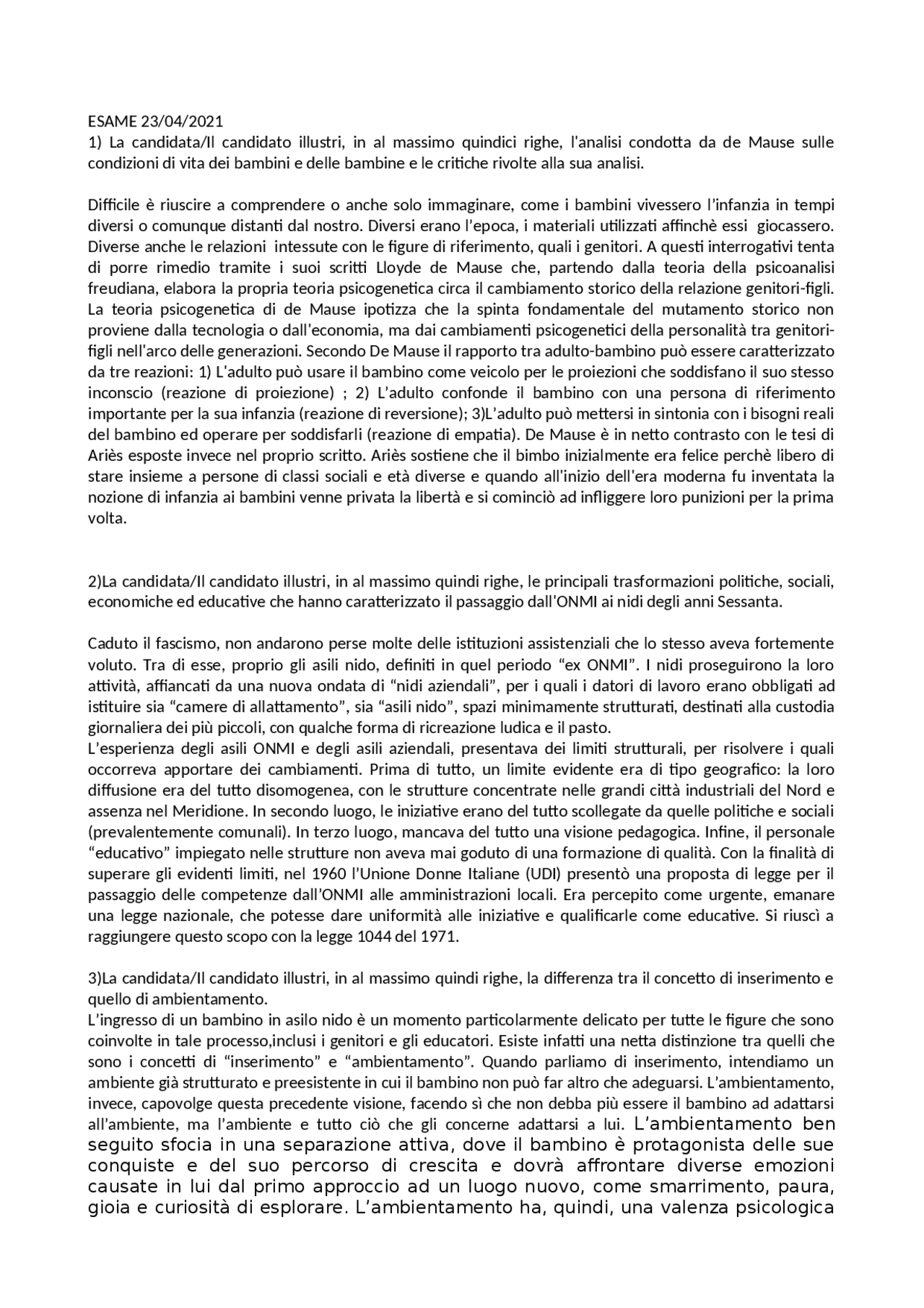 Riassunti Manuale Prof Perillo Docsity