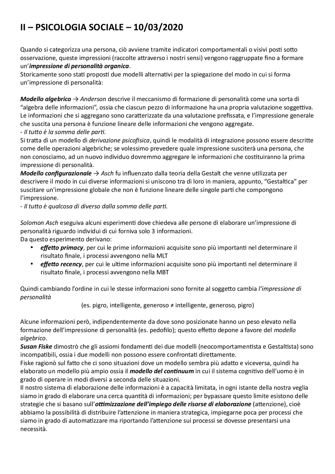 Psicologia Sociale Riassunto Docsity