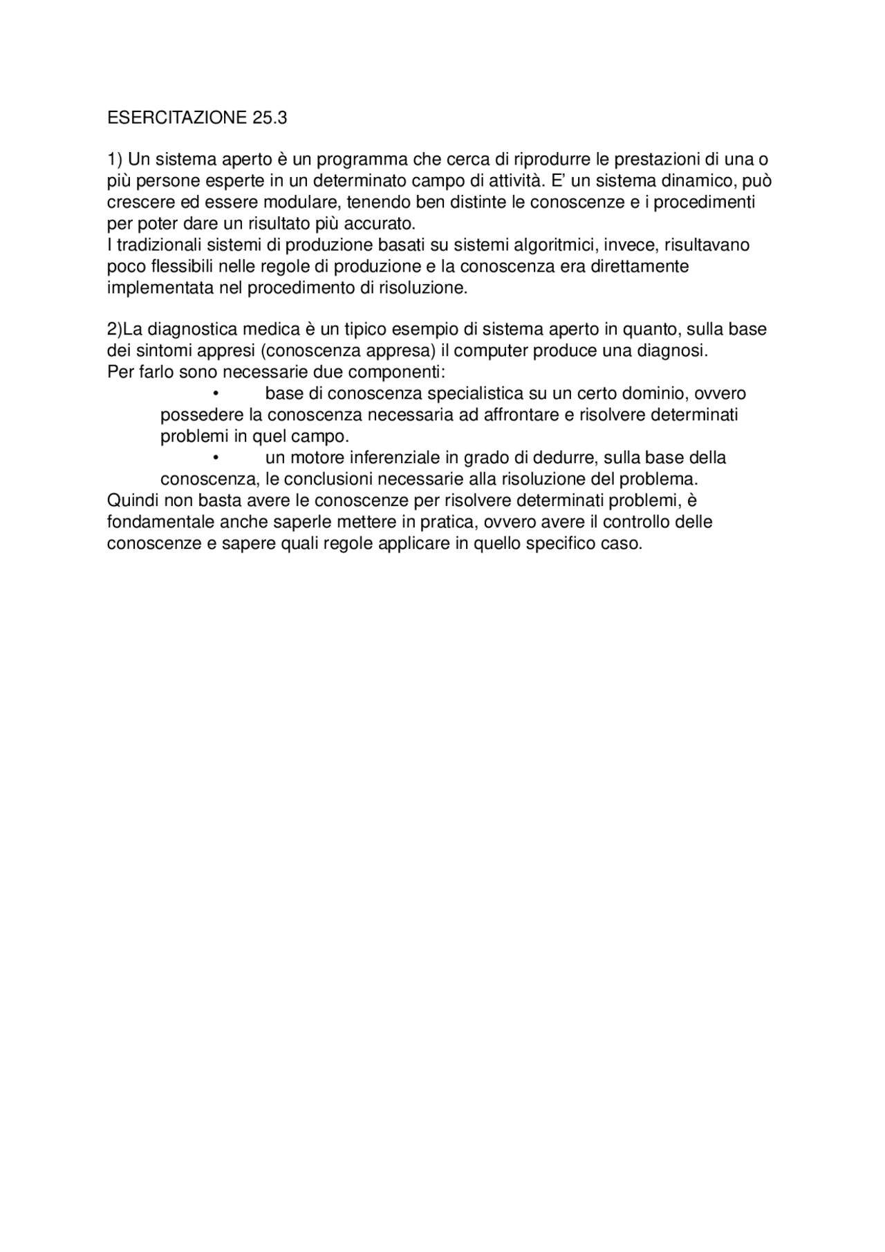 Esercitazione Informatica 253 Docsity