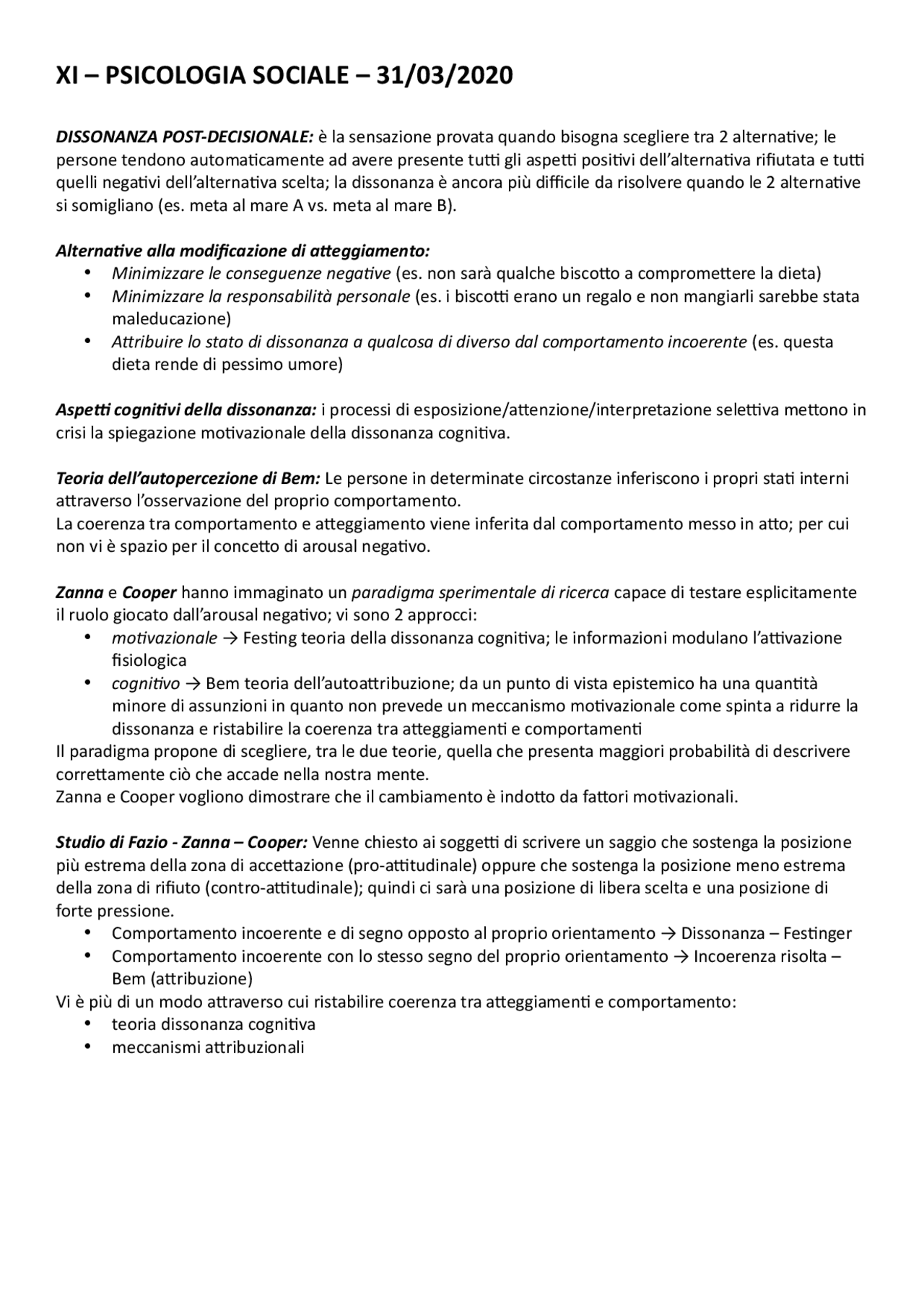 Riassunto Psicologia Sociale Docsity