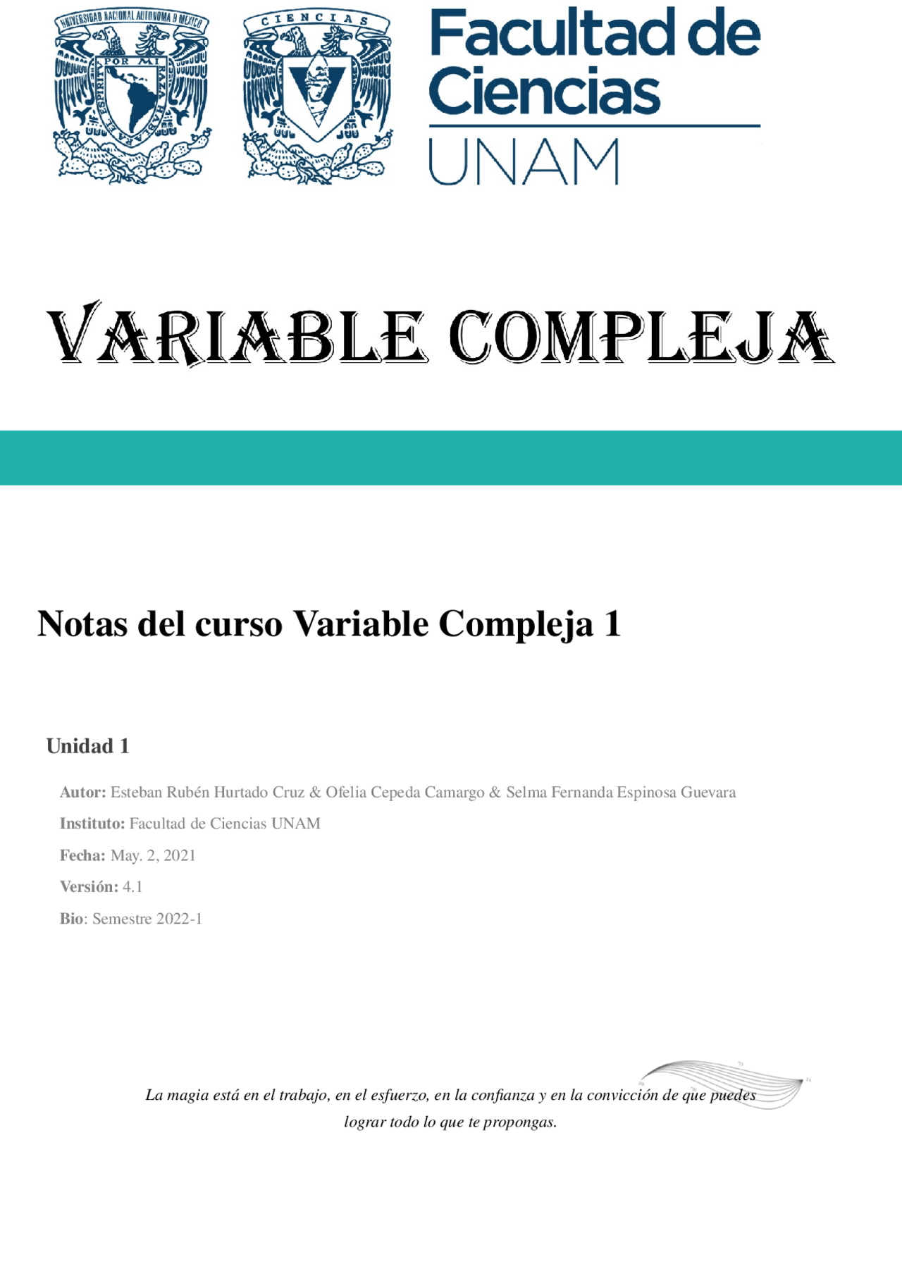 Variable Compleja Apuntes Basicos Docsity