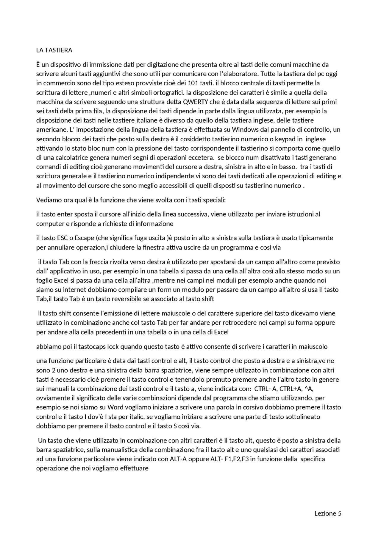 Fondamenti Di Informatica Docsity