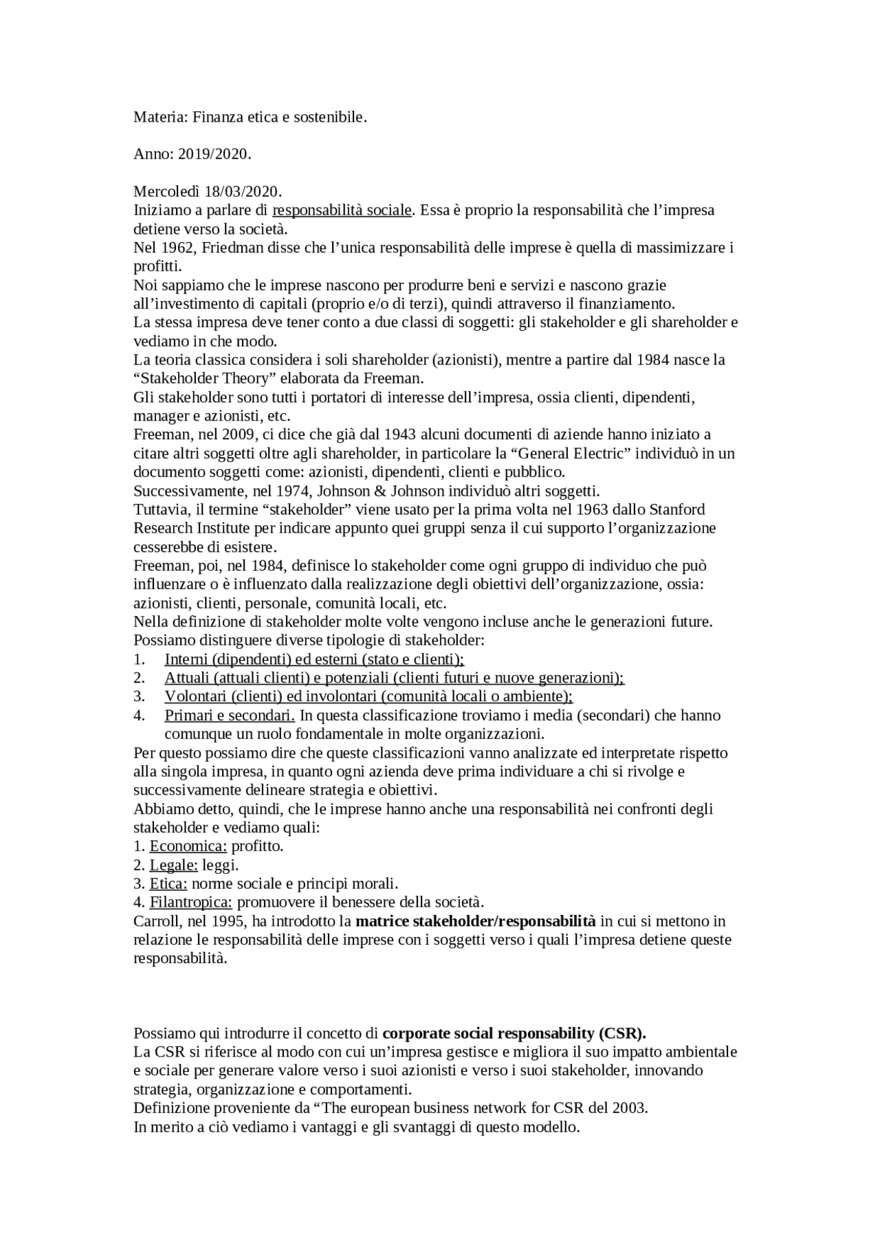 Appunti Delle Lezioni Integrati Con Le Slide Docsity