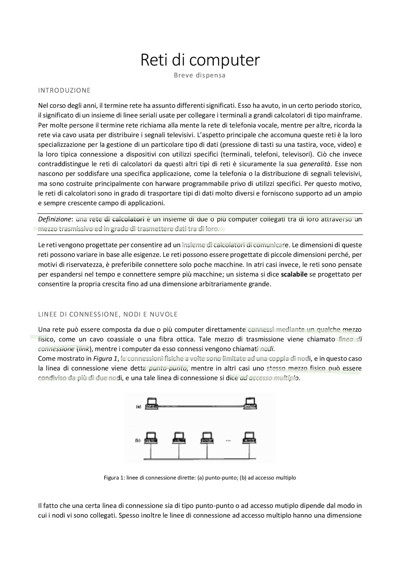 Reti di computer breve dispensa - Docsity