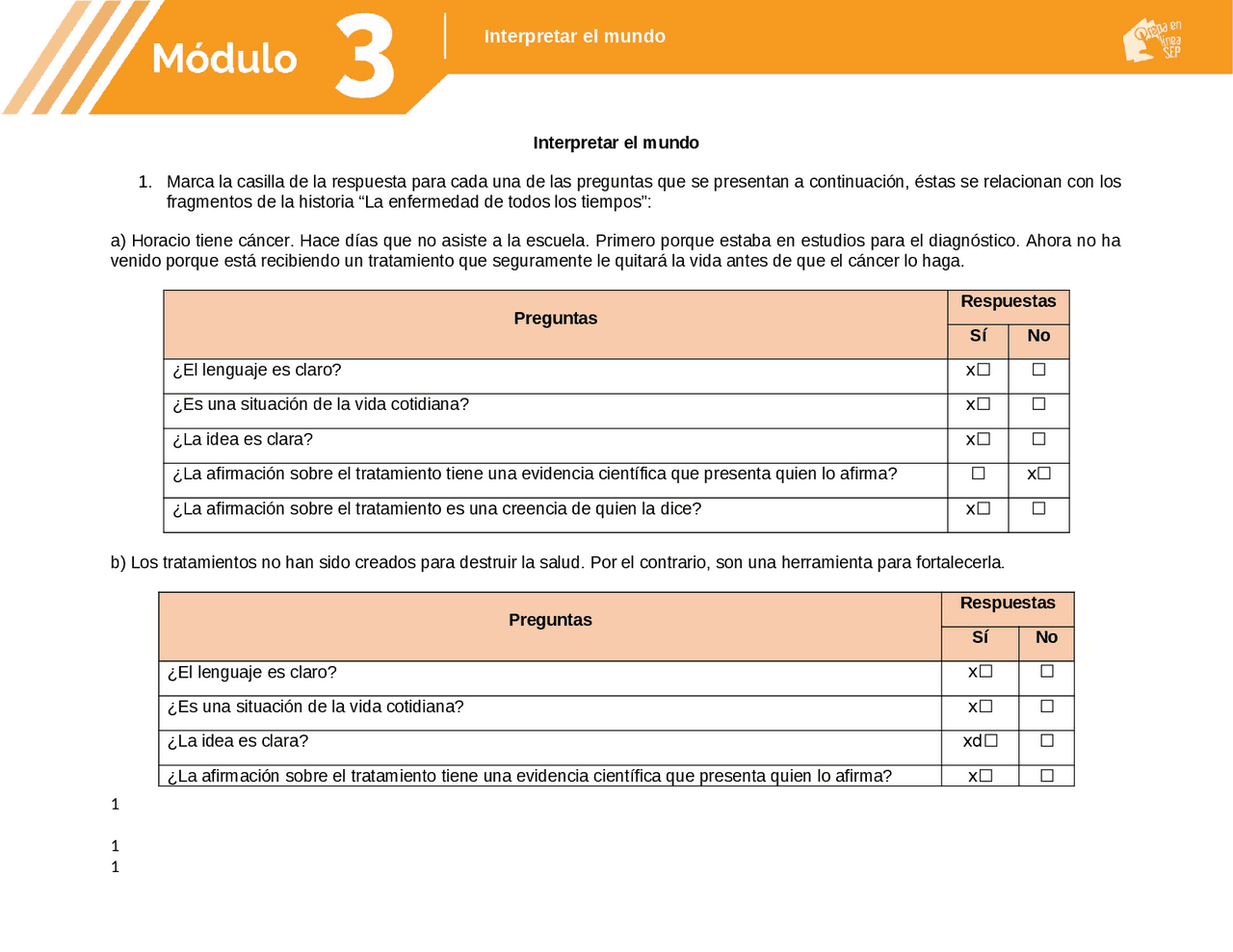 ACTIVIDAD integradora 1 modulo 3-prepaenlineasep - Docsity