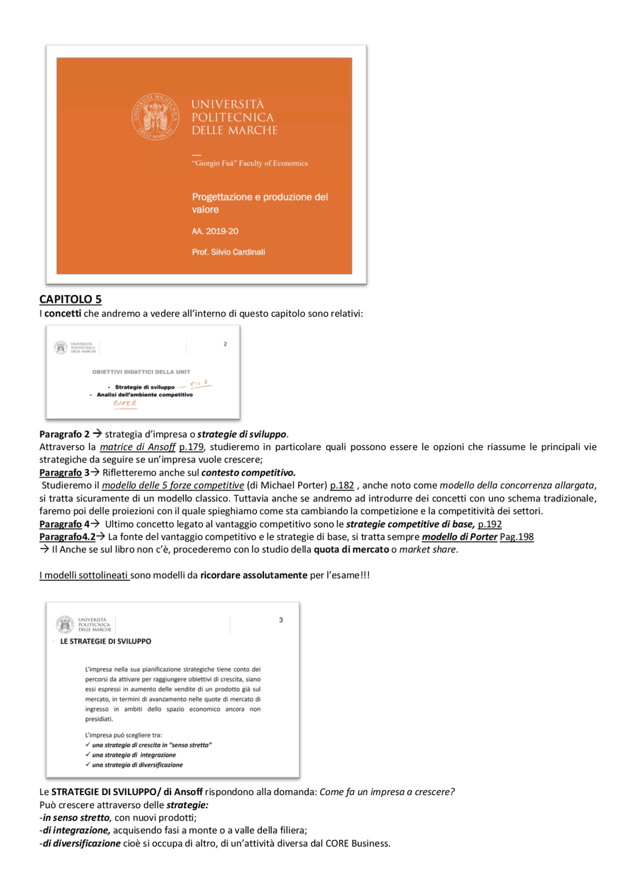 Slide Delle Lezioni Relative Al Capitolo 5 Docsity