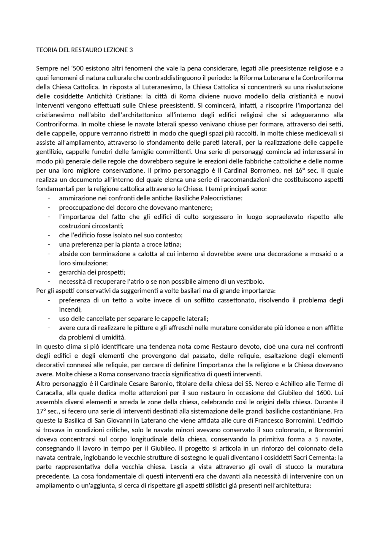 Teoria Del Restauro 3 Docsity