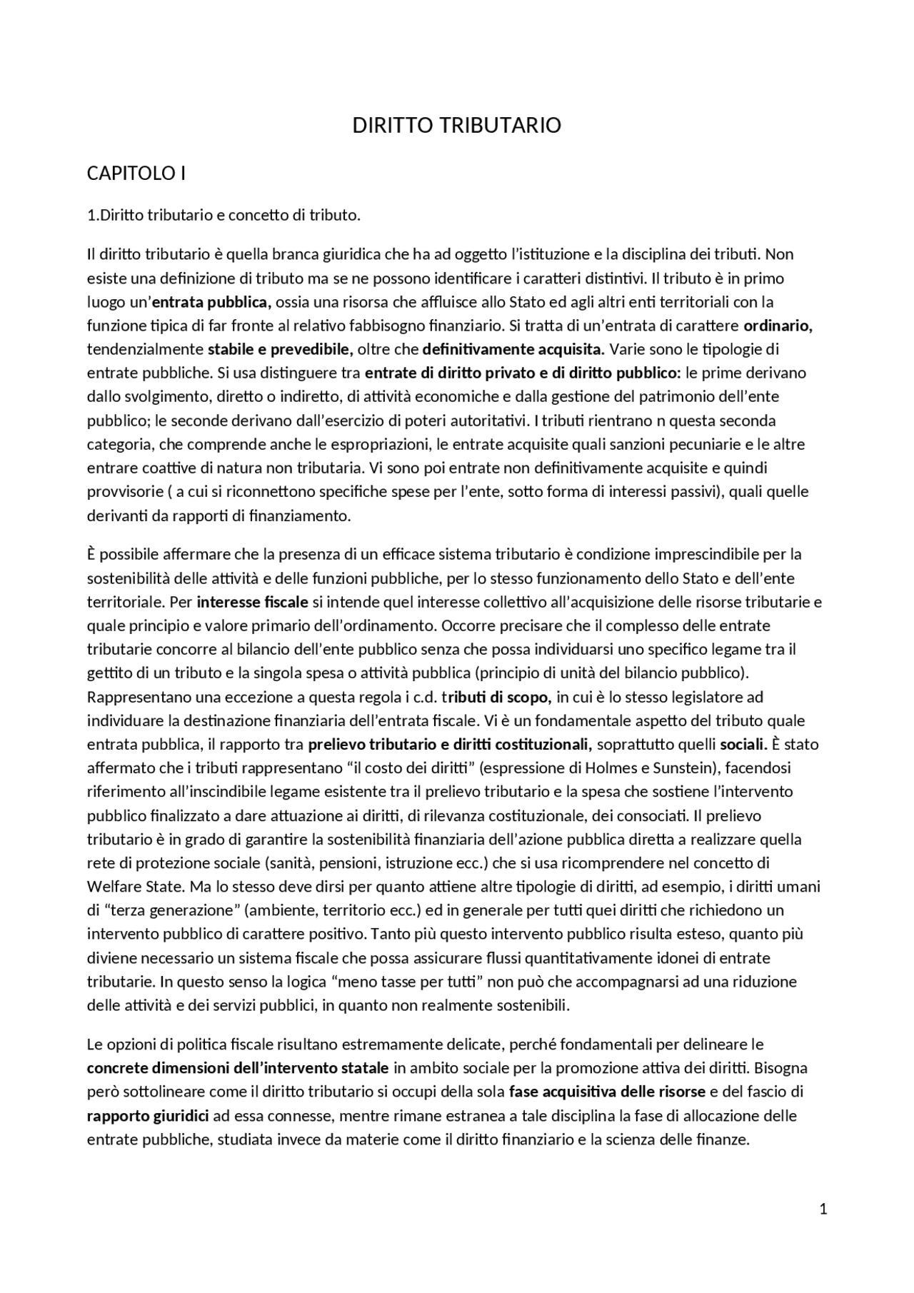 Riassunti Diritto Tributario Docsity