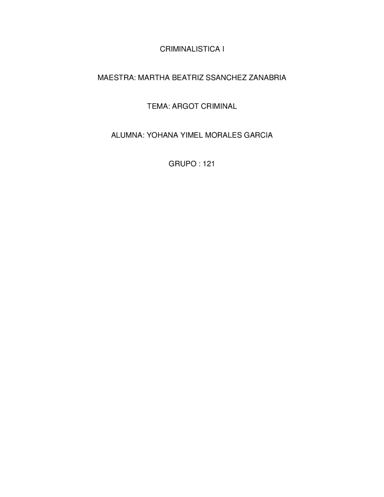 Palabras Argot significado - Docsity