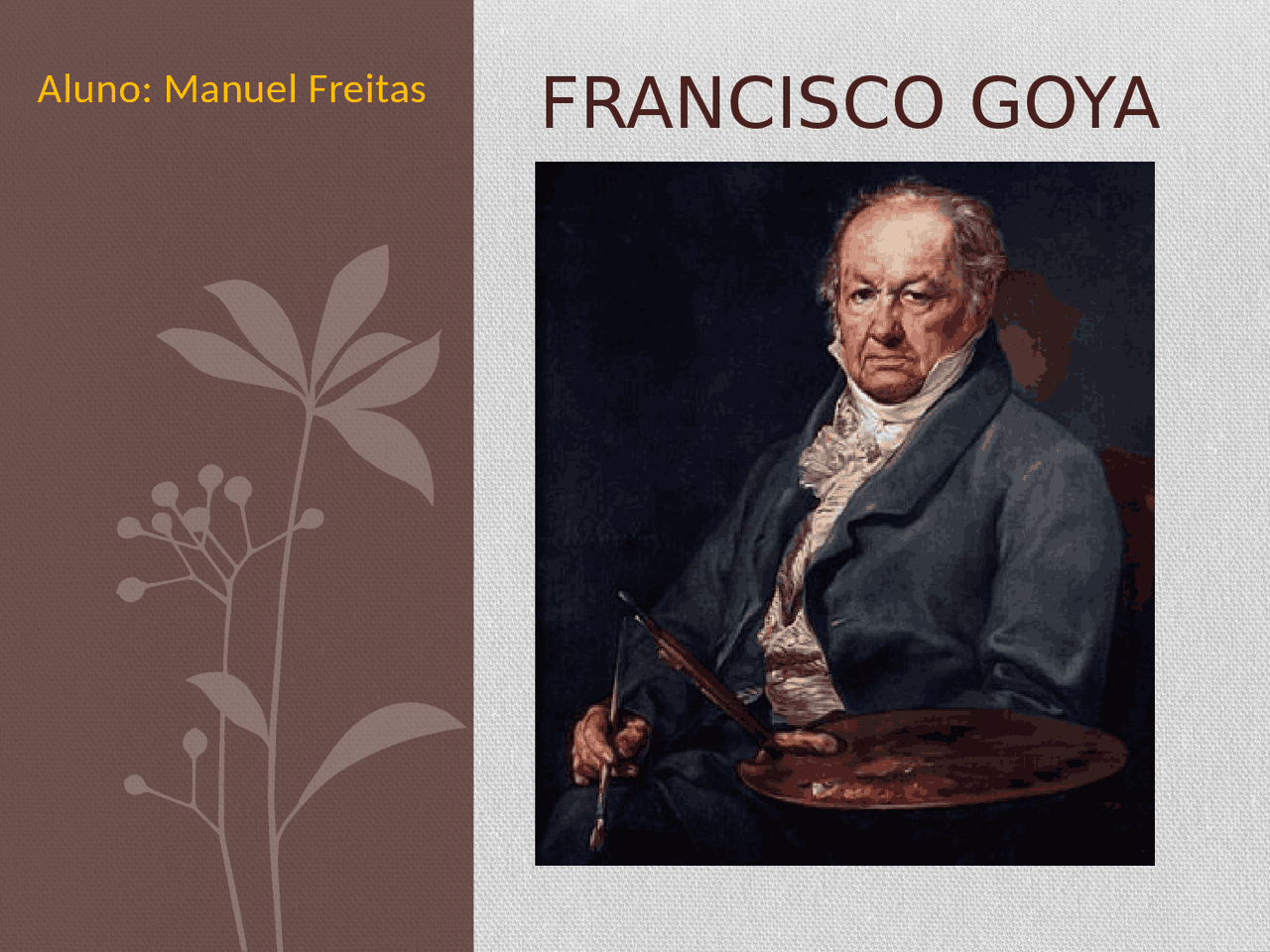 Francisco Goya história - Docsity