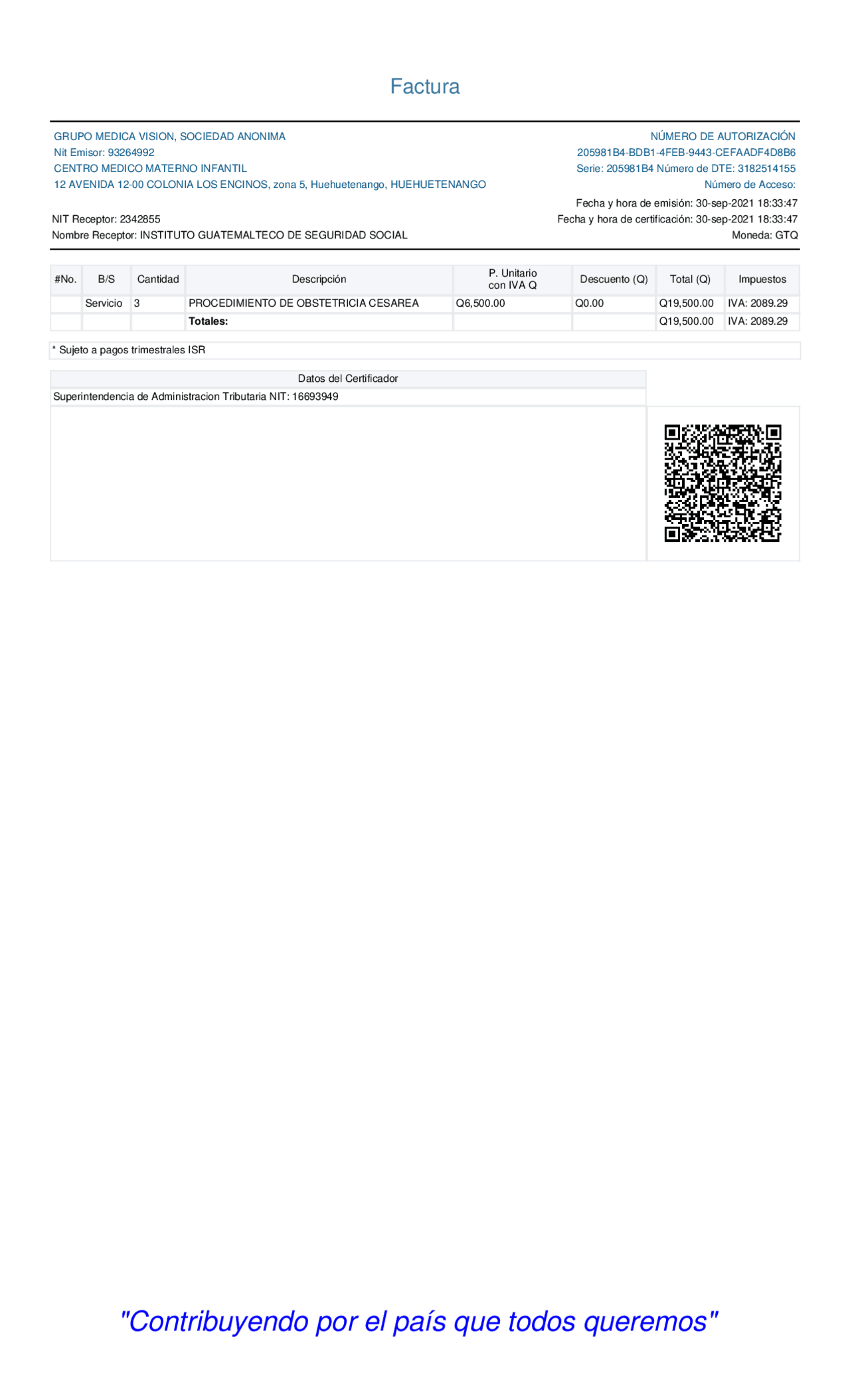 Modelo de facturas especiales - Docsity