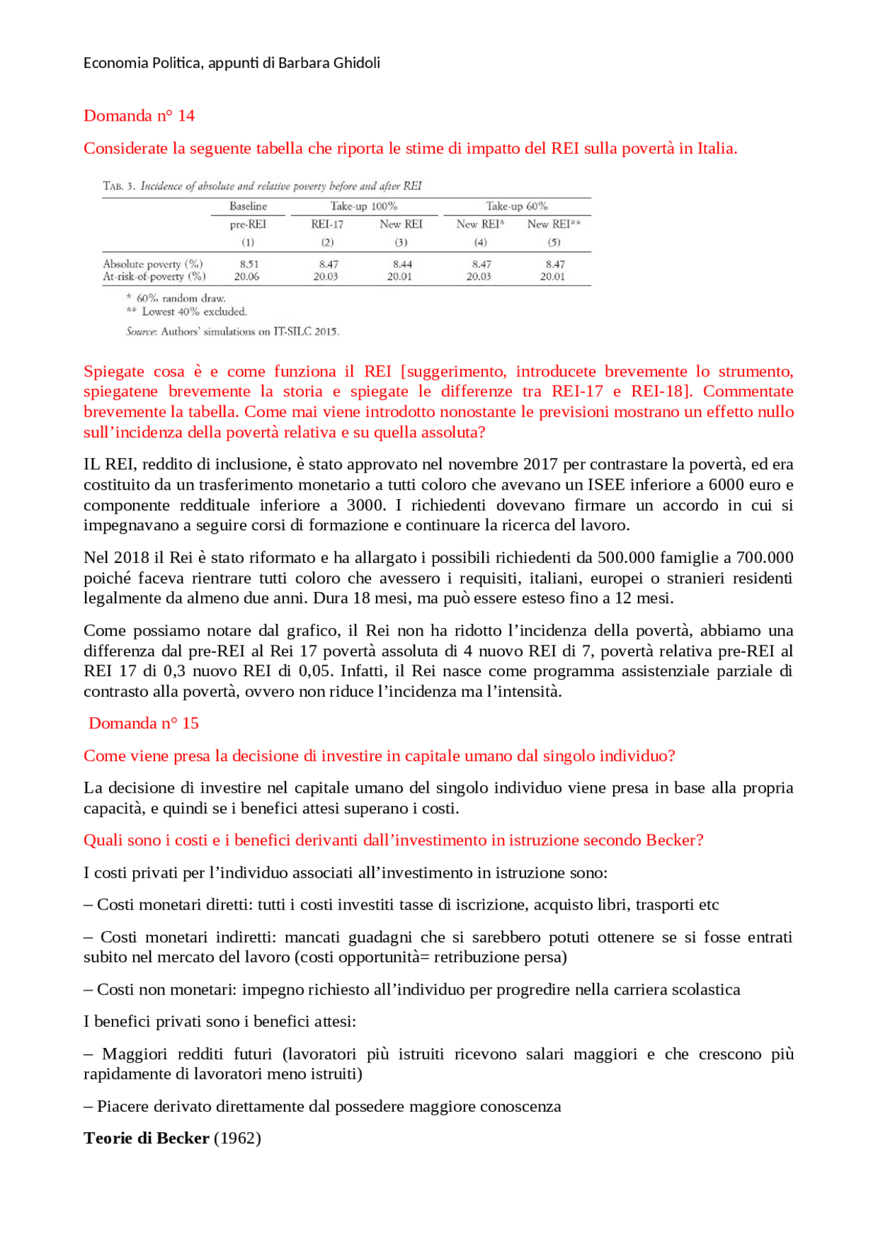 Possibili domande dell'esame con risposte | Prove d'esame di Economia ... Possibili domande dell'esame con risposte | Prove d'esame di Economia ...
