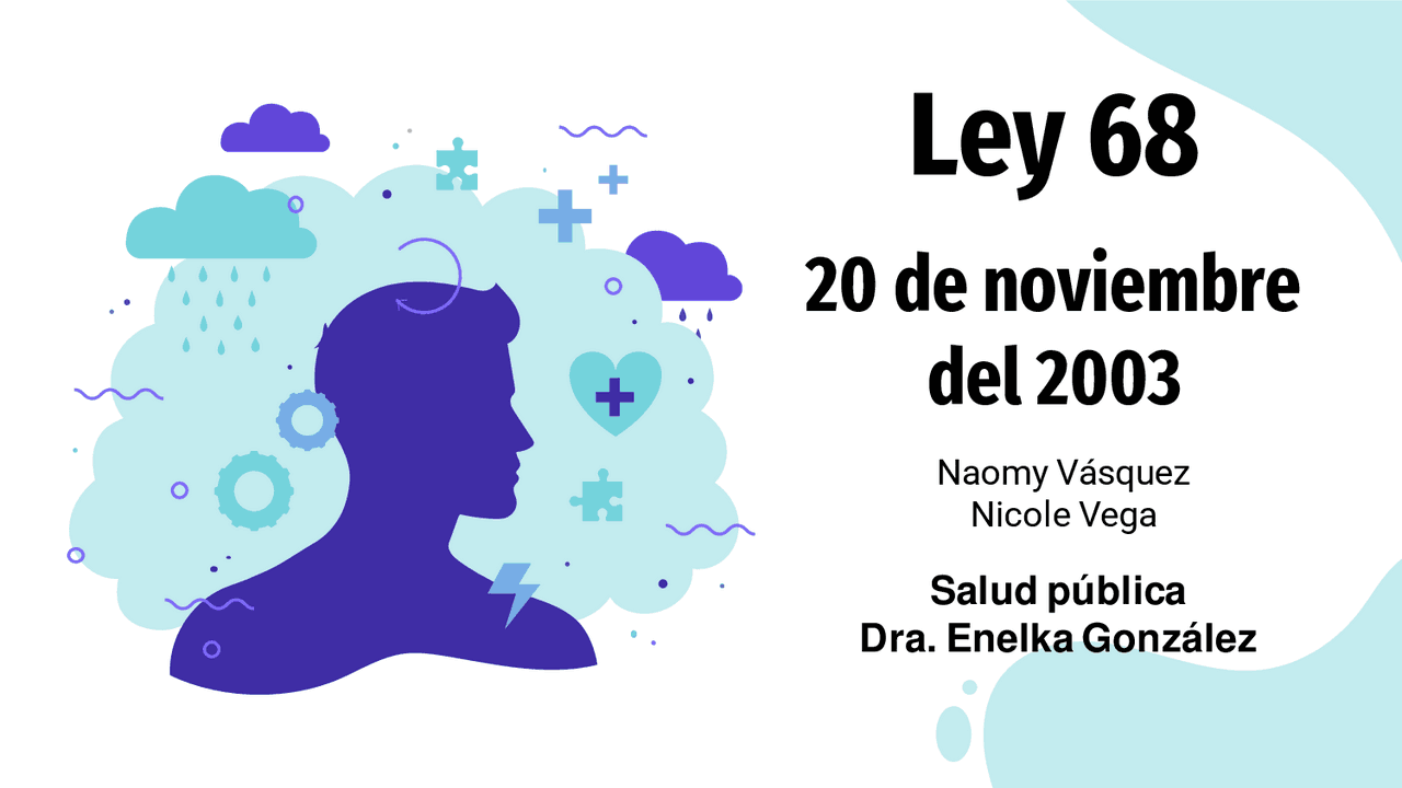 Ley 68 del 20 de noviembre del 2003 | Diapositivas de Salud Pública ...