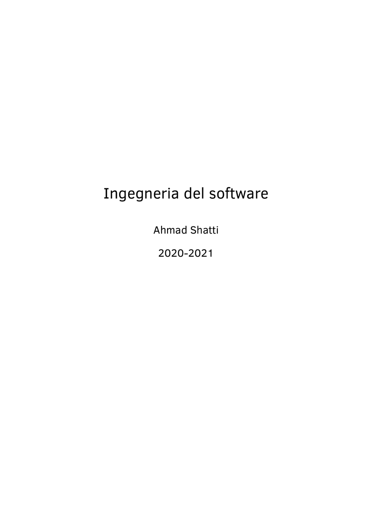 Ingegneria Del Software Docsity