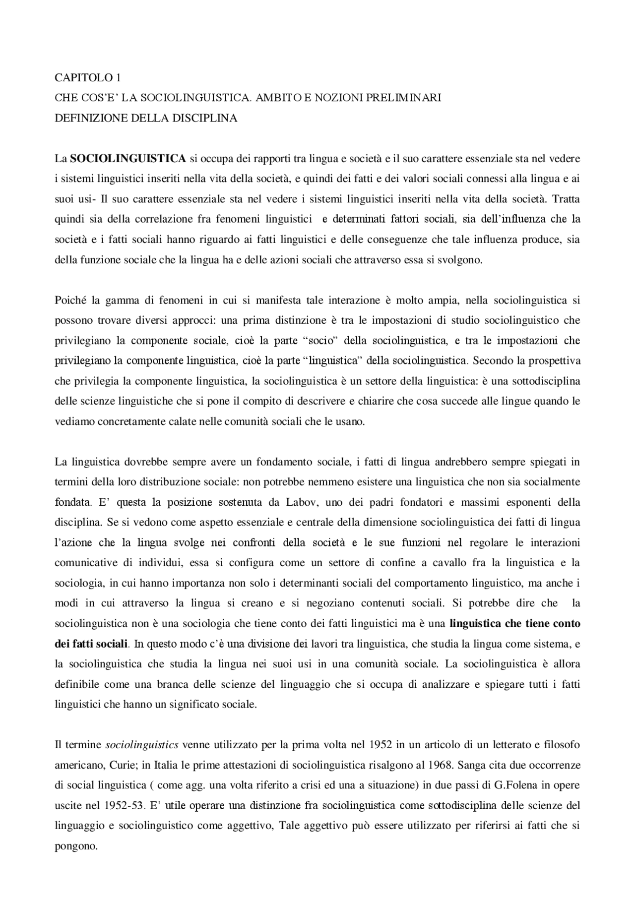 Riassunto Manuale Di Sociolinguistica Docsity