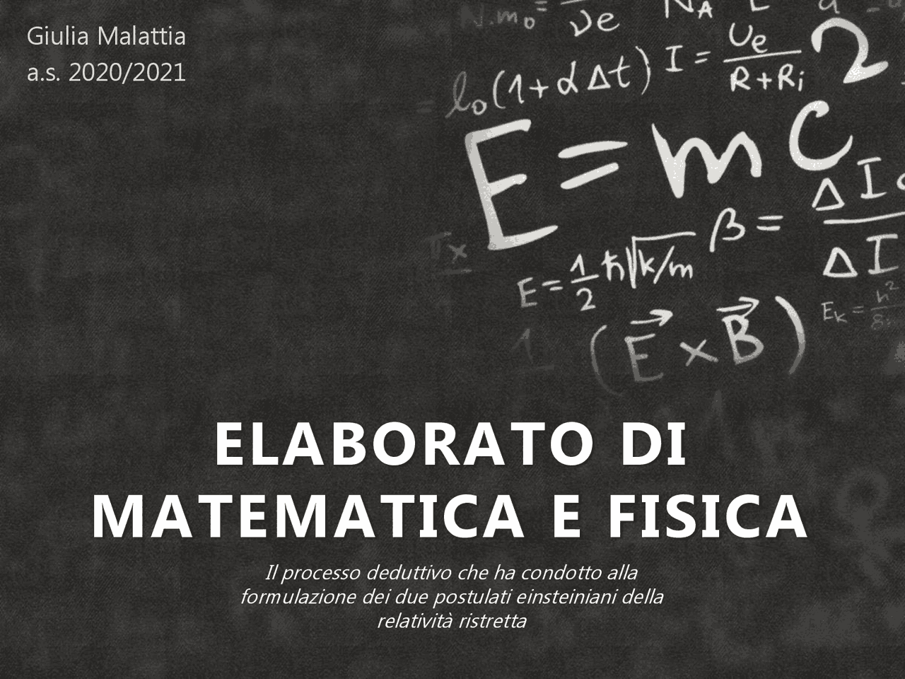 Elaborato Fisica Relatività Ristretta Docsity
